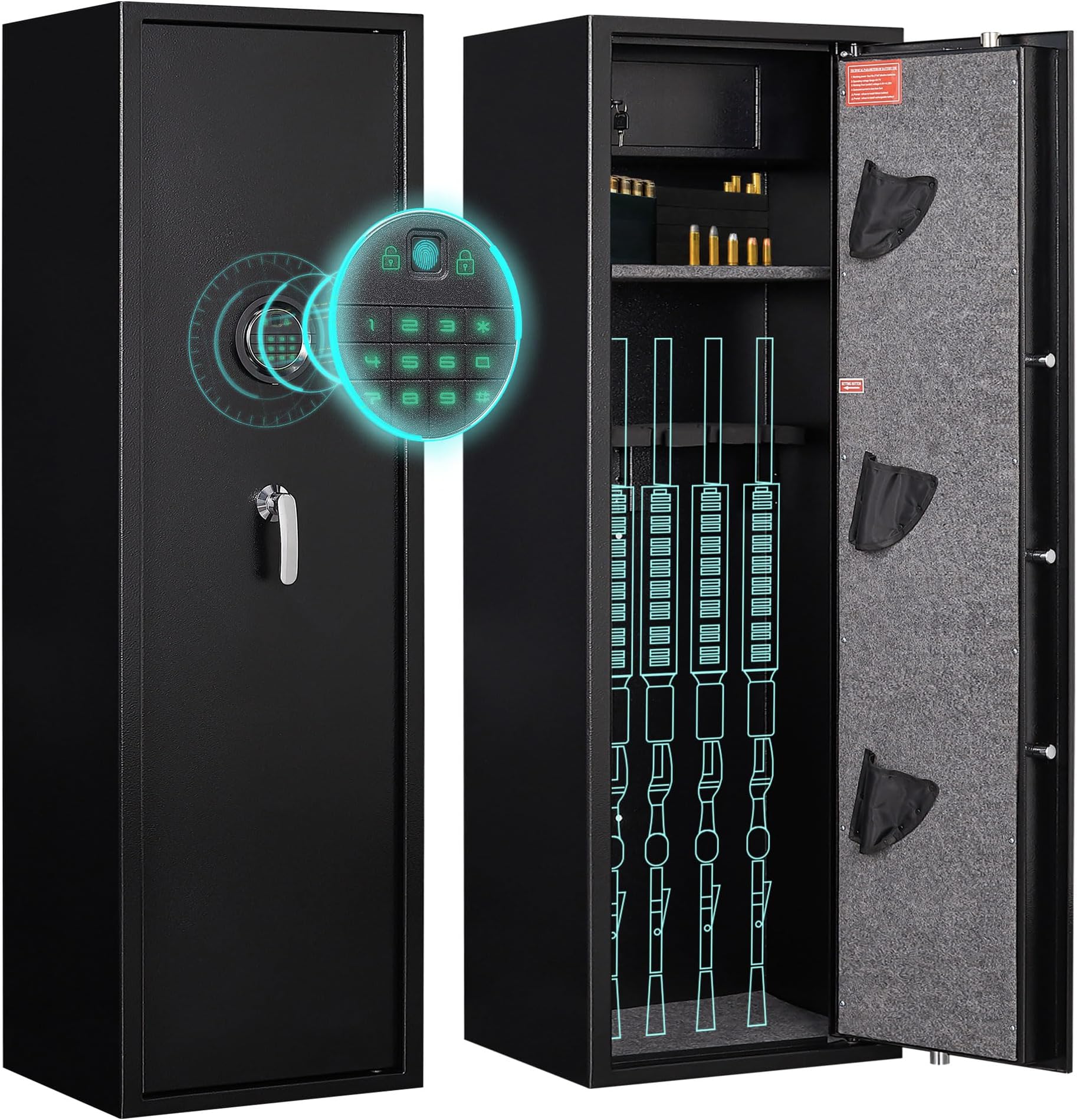 Amazon.com: Marcree 3-5 Rifle Safe, Gun Cabinets for Rifles and Pistols ...