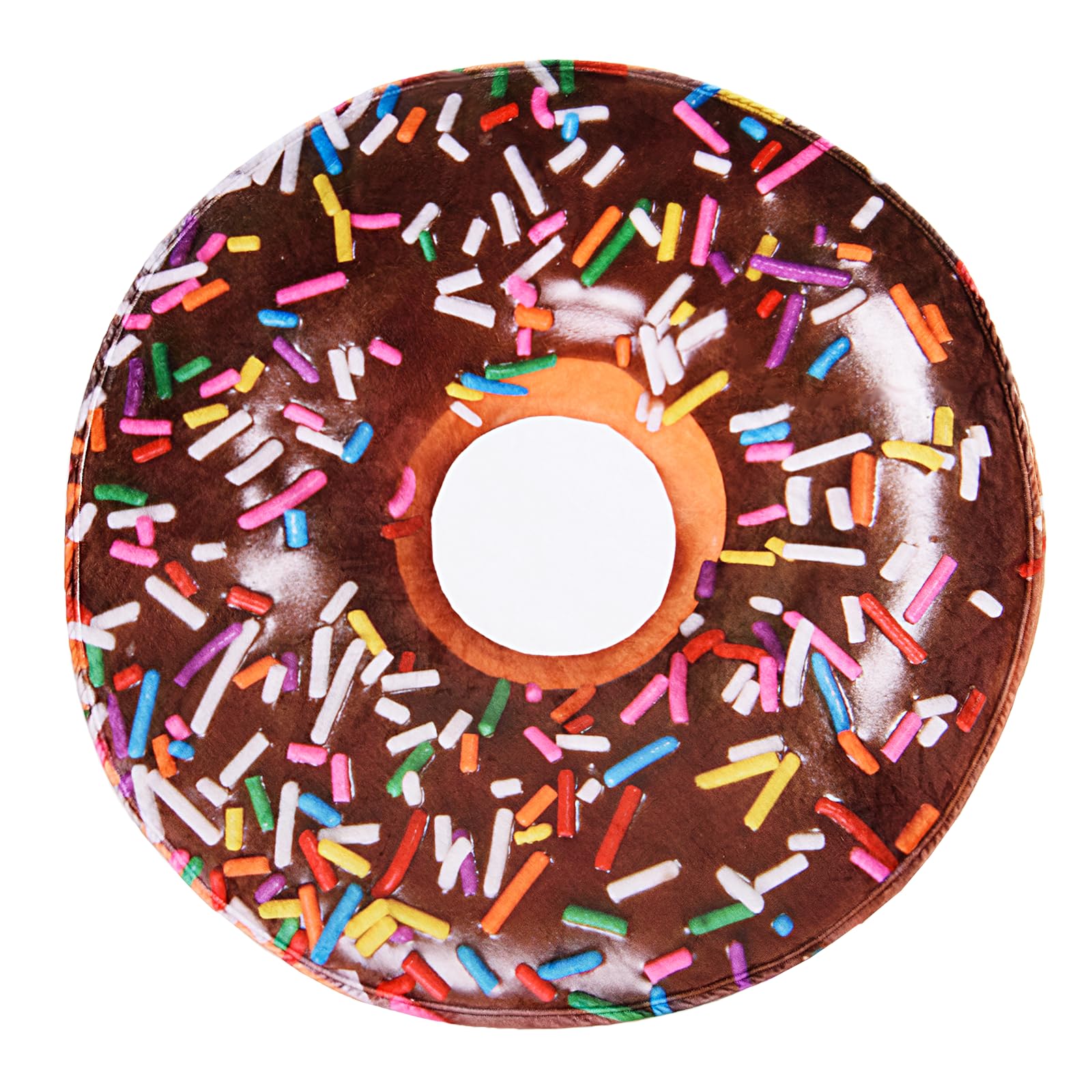 Amazon.com: Vessia 60 inch Chocolate Donuts Printed Throw Blanket ...
