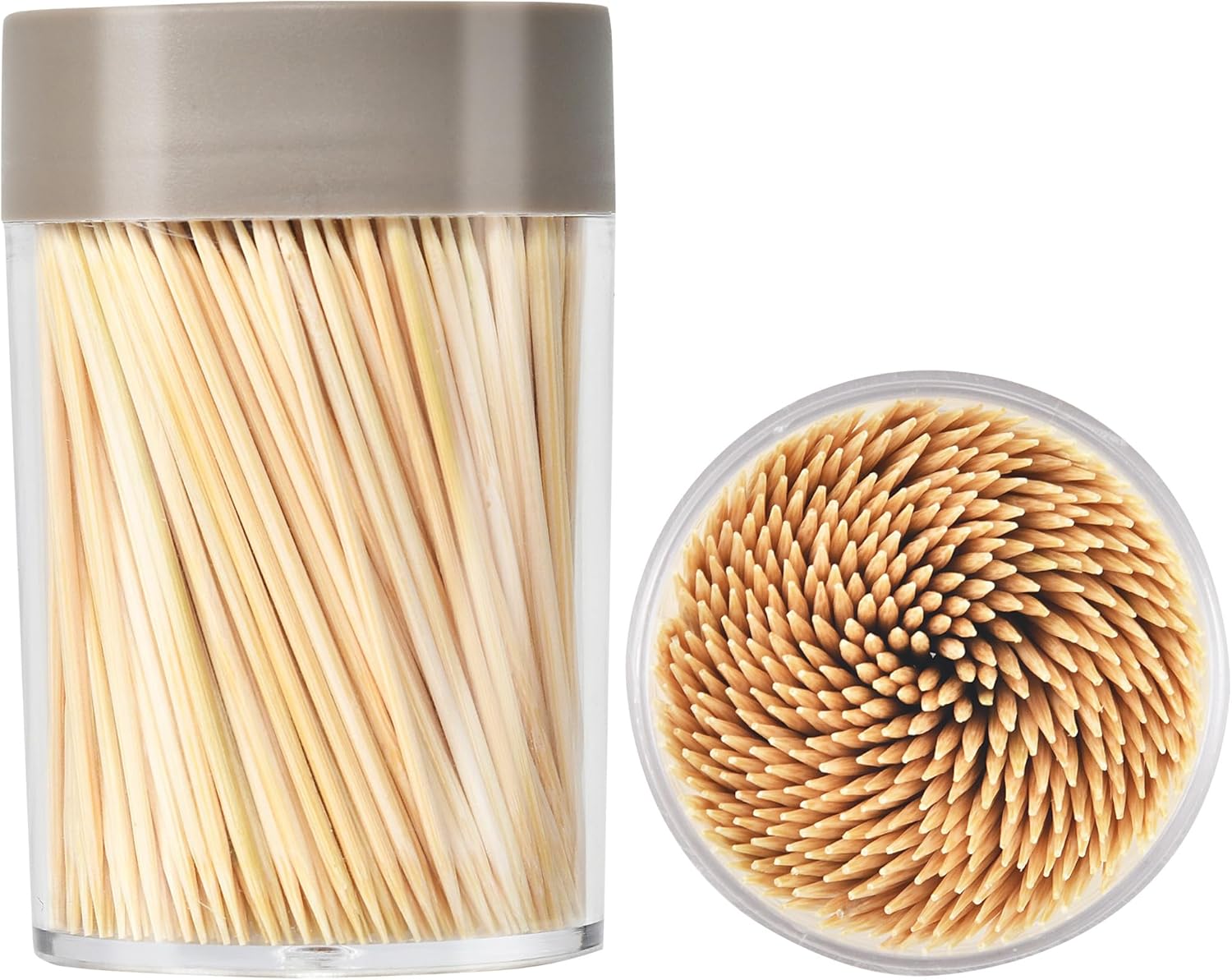 Amazon.com: 500PCS Bamboo Wooden Toothpick - Double-Points Teeth Picks ...