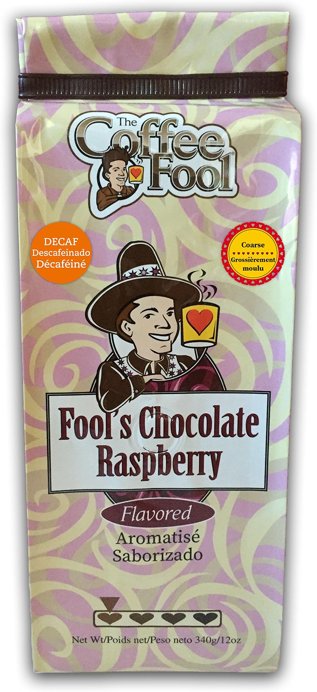 Amazon.com : Coffee Fool's Decaf Chocolate Raspberry (Coarse Grind ...