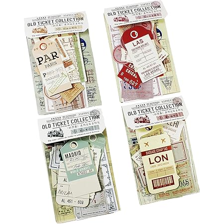 140pcs Vintage Journaling Supplies Tickets Stubs Perforated Tags ...
