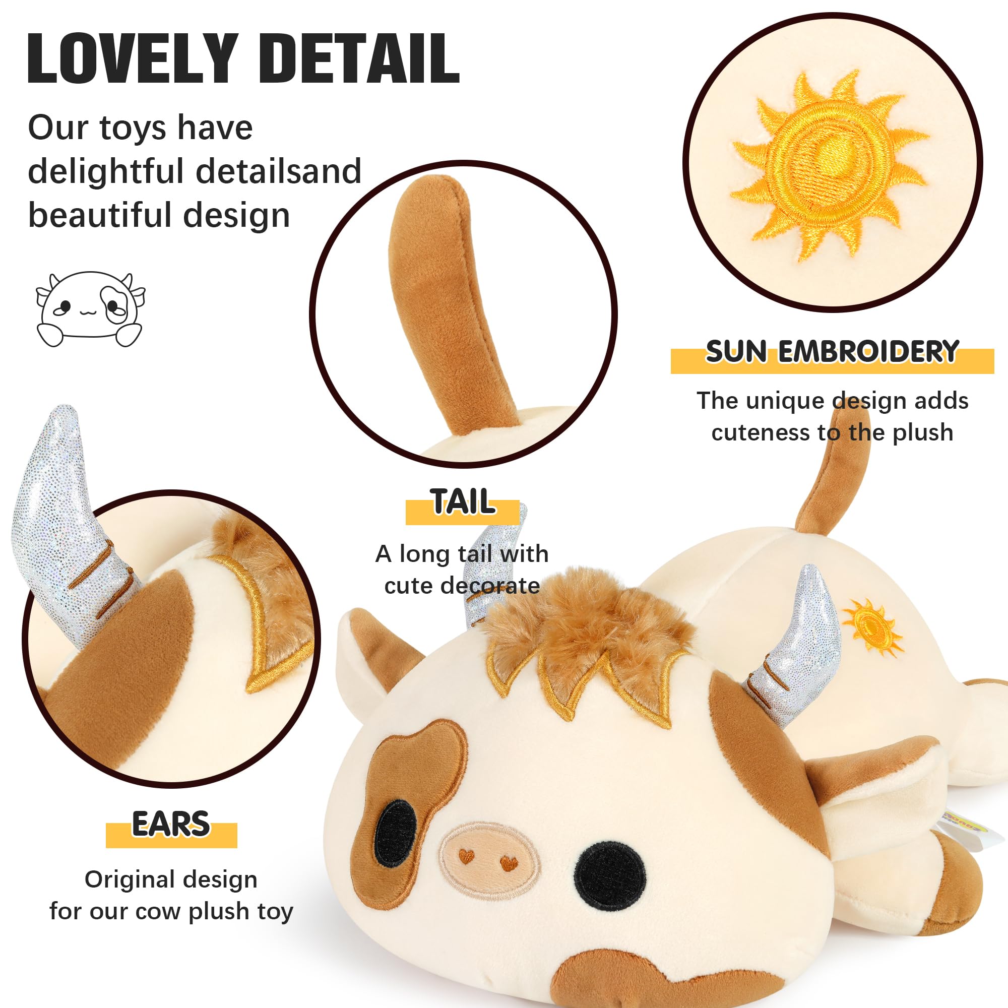 Snapklik.com : Onsoyours Cute Cow Plushie, Soft Stuffed Highland Cow ...