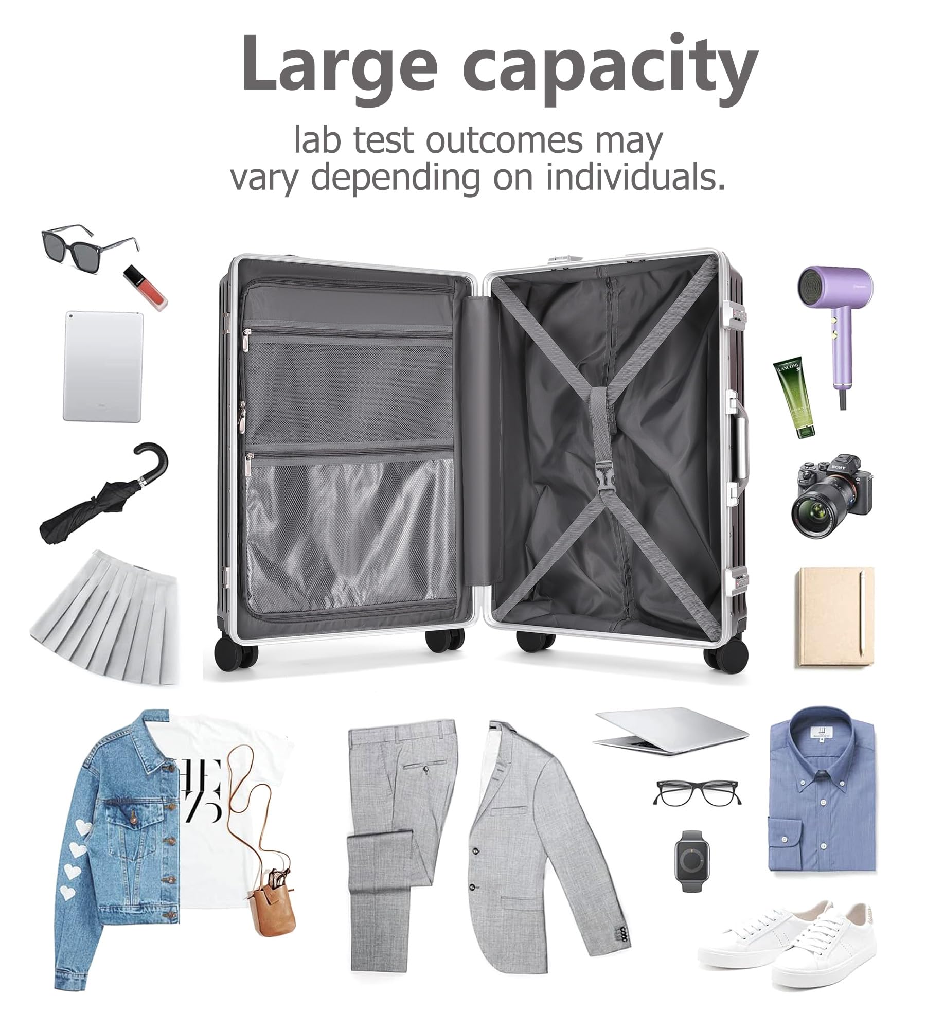 Aluminum Frame Carry On Feilario 20in Carry On Luggage - Hard Shell ...