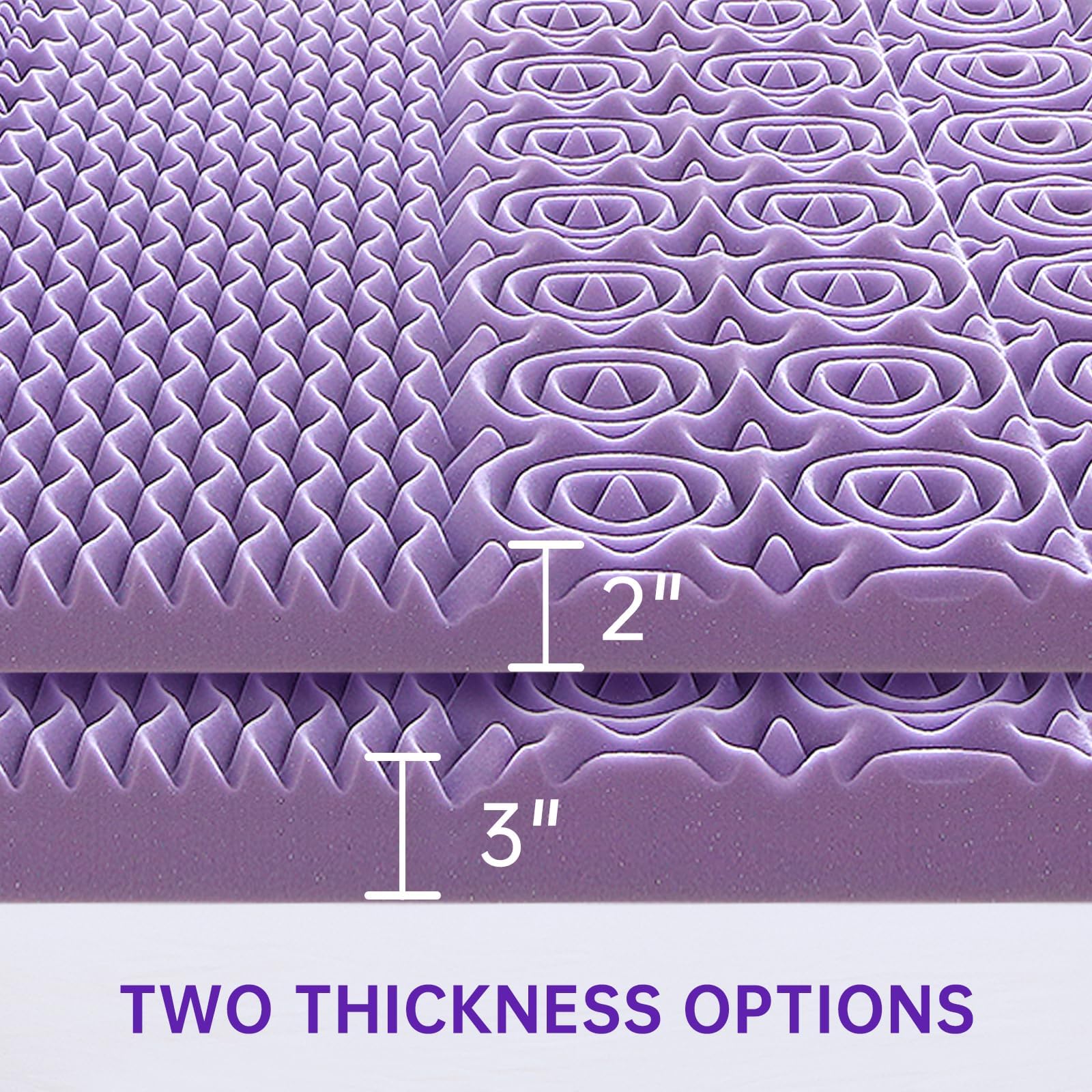 MUXHOMO 7-Zone King Size Mattress Topper, 3 Inch Cooling Gel Infused ...