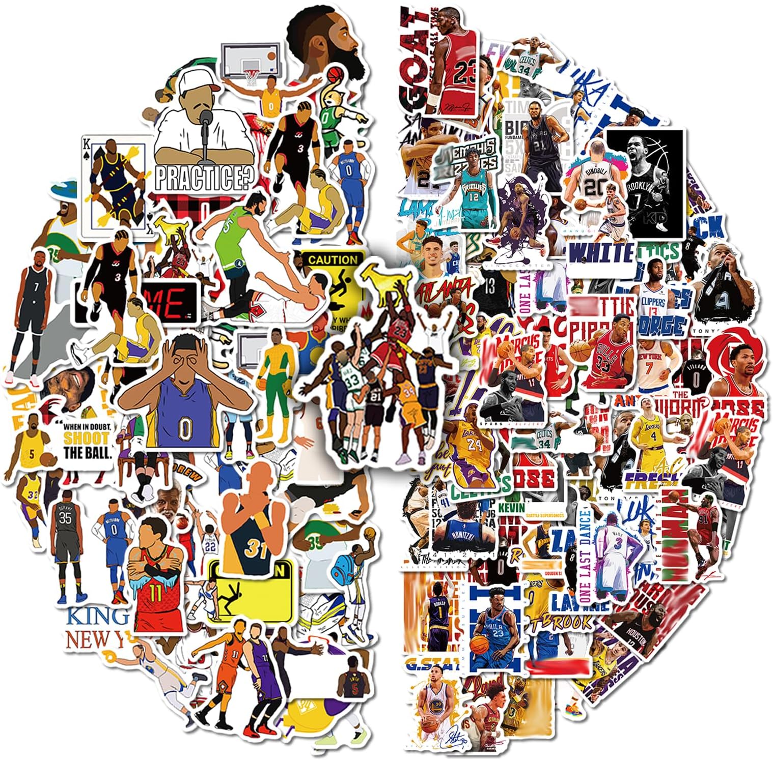 Amazon.com: Basketball Stickers, Love Basketball Stickers for Kids ...