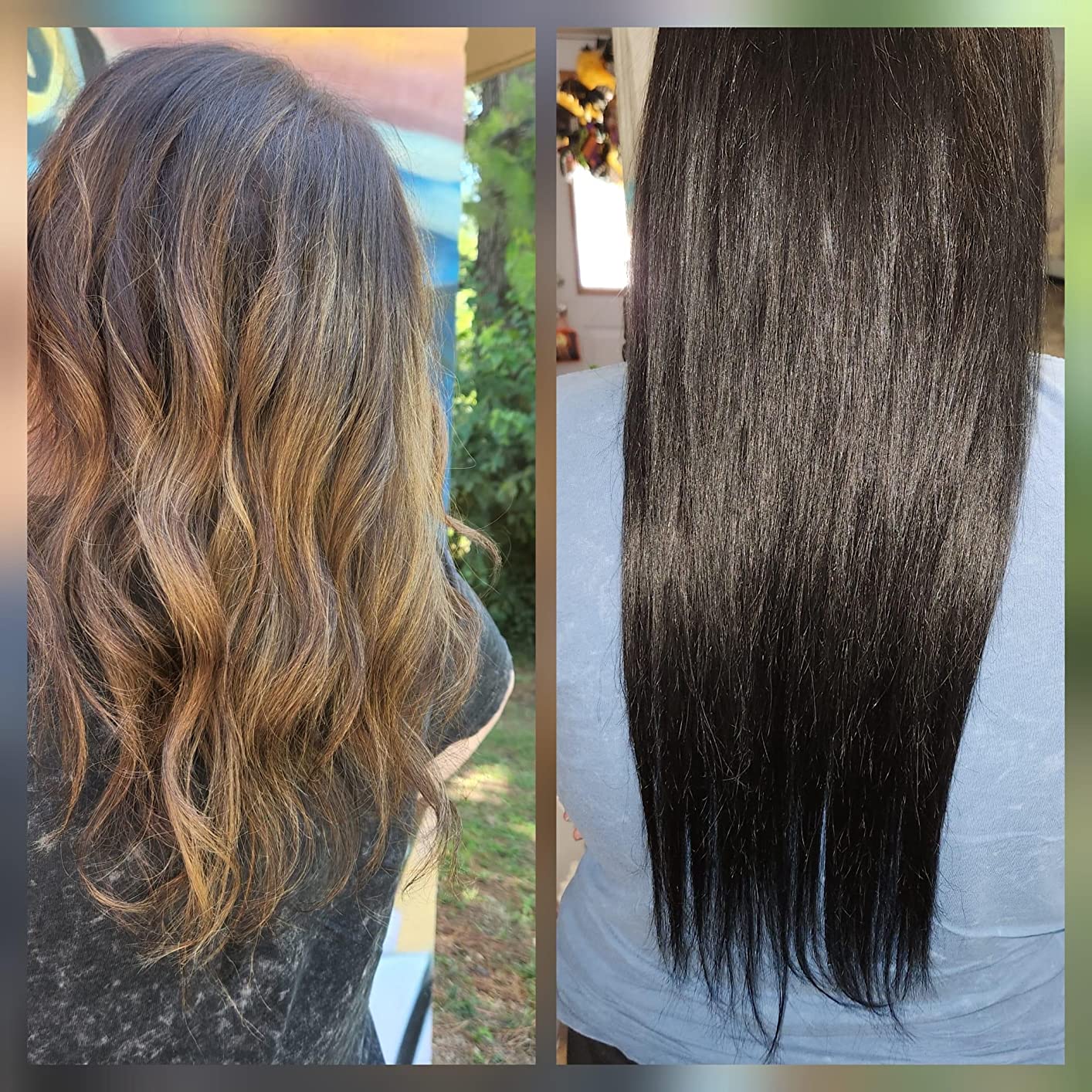 $18/mo - Finance Full Shine Brown Hair Weft Extensions 22 Inch Real ...