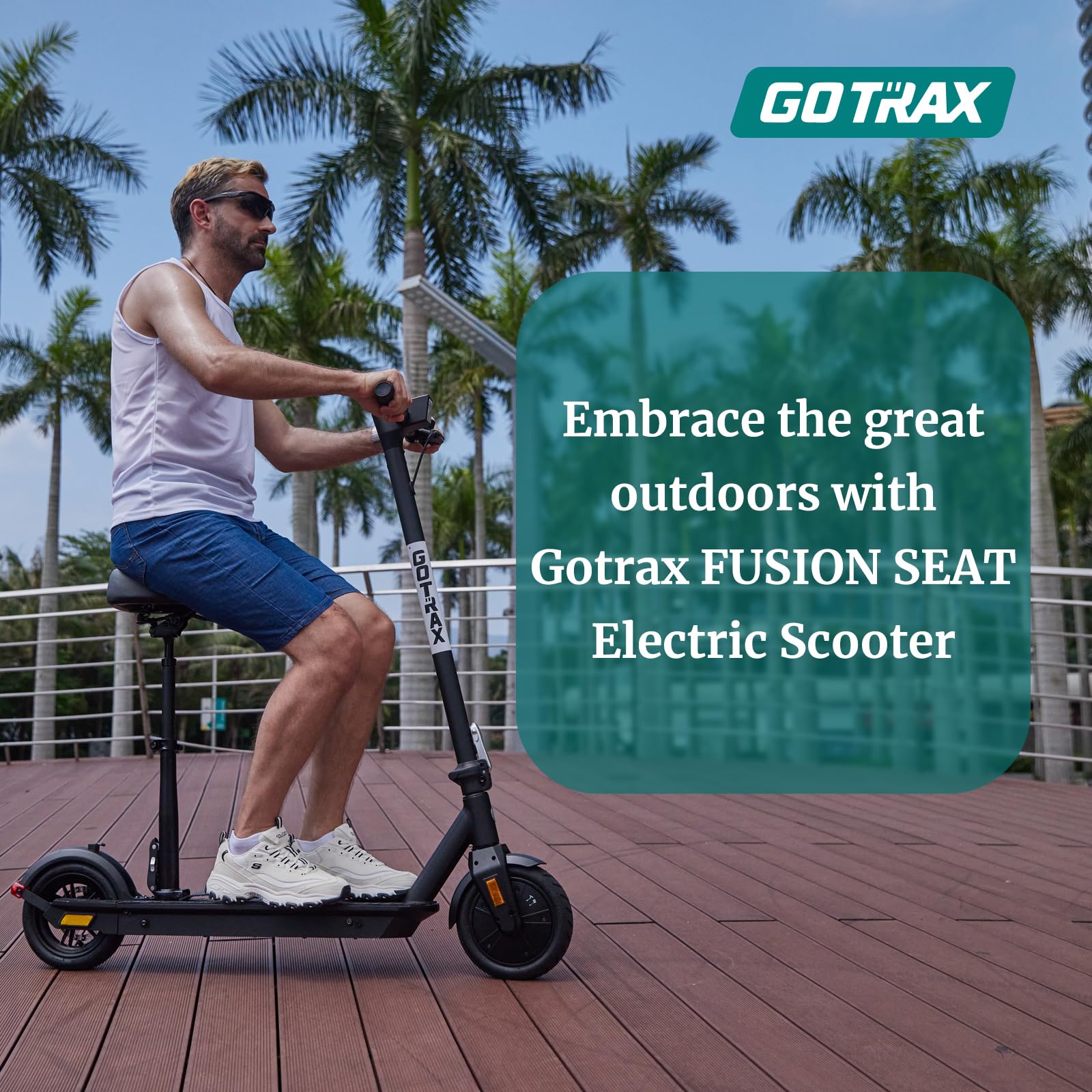 Snapklik.com : Gotrax Fusion Seat Electric Scooter, 8.5 Pneumatic Tire ...