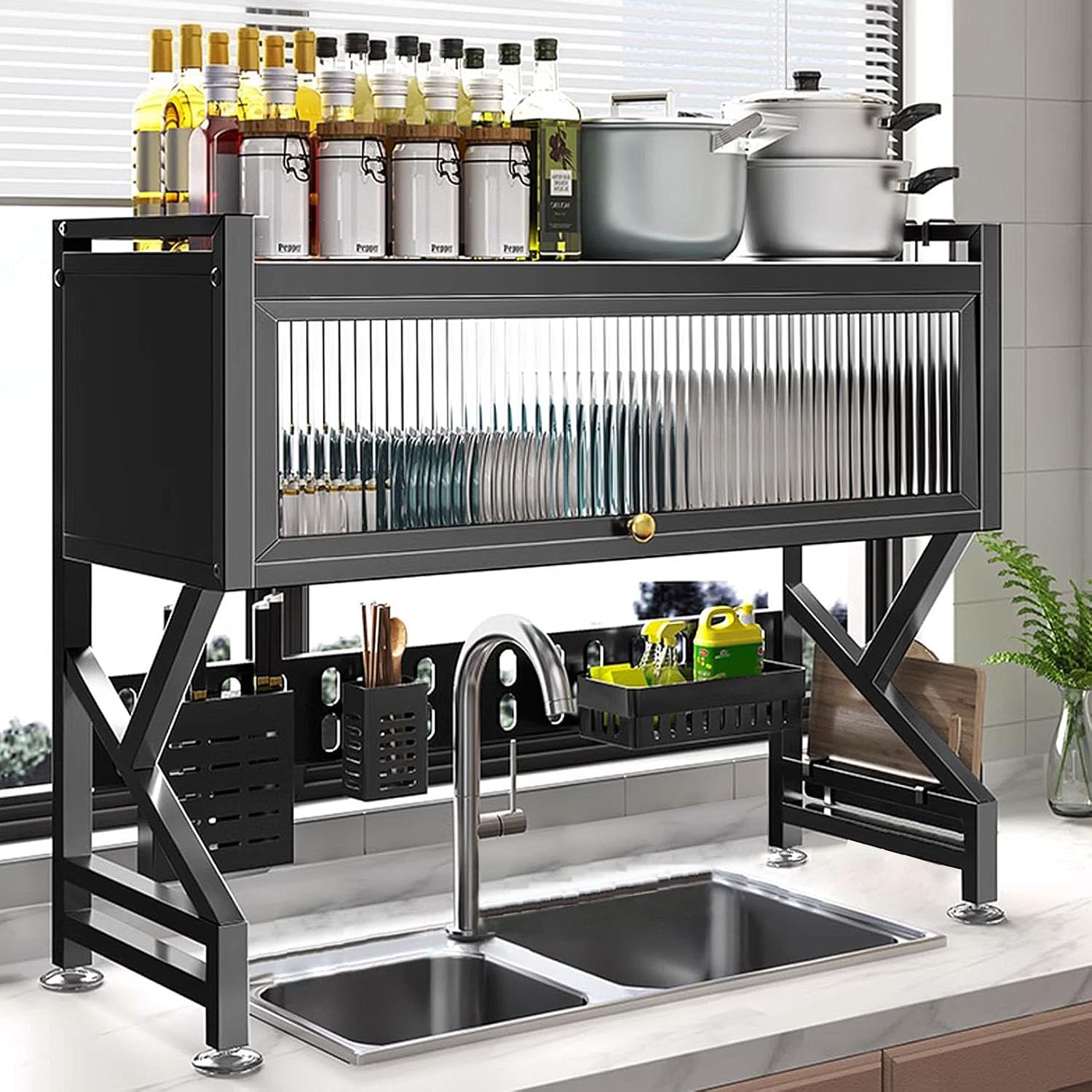 Amazon.com - MmuNna Over Sink Dish Drying Rack, Large Dish Drainer for ...