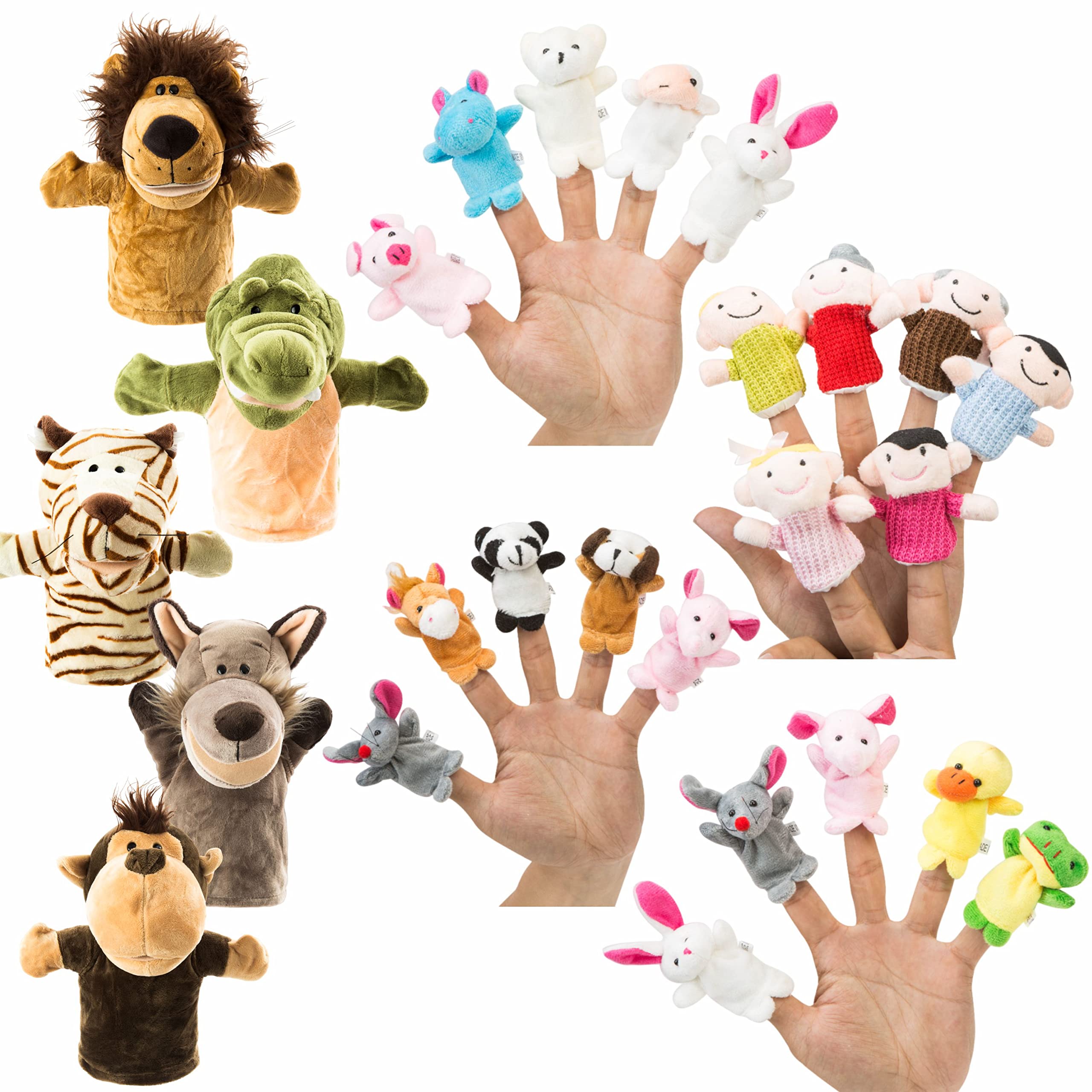 Amazon.com: 25-Piece Puppet Playtime Bundle - Includes Animal Hand ...