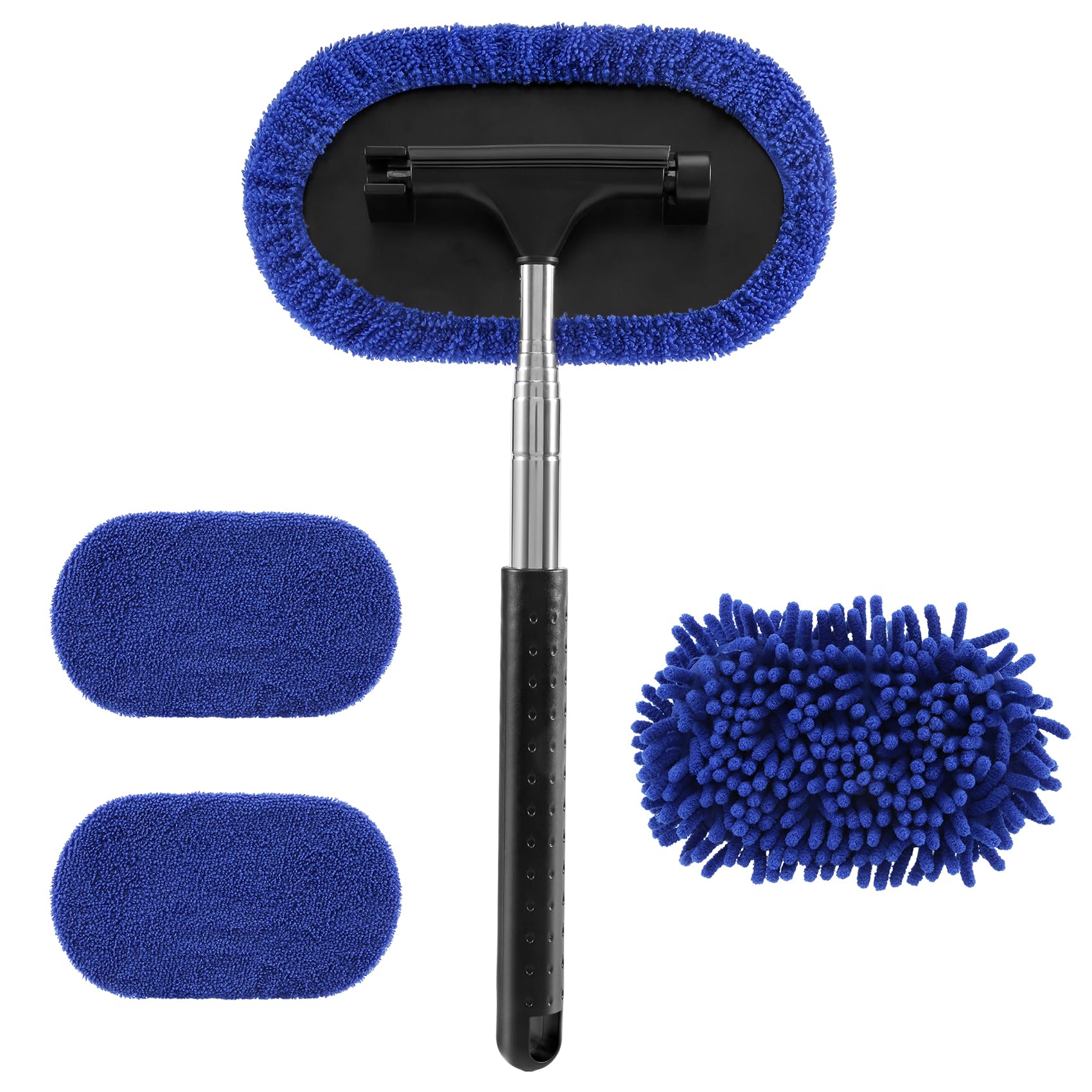 Nudiuhis Car Windscreen Cleaner Brush, 4 Reusable and Washable Pads (3 ...