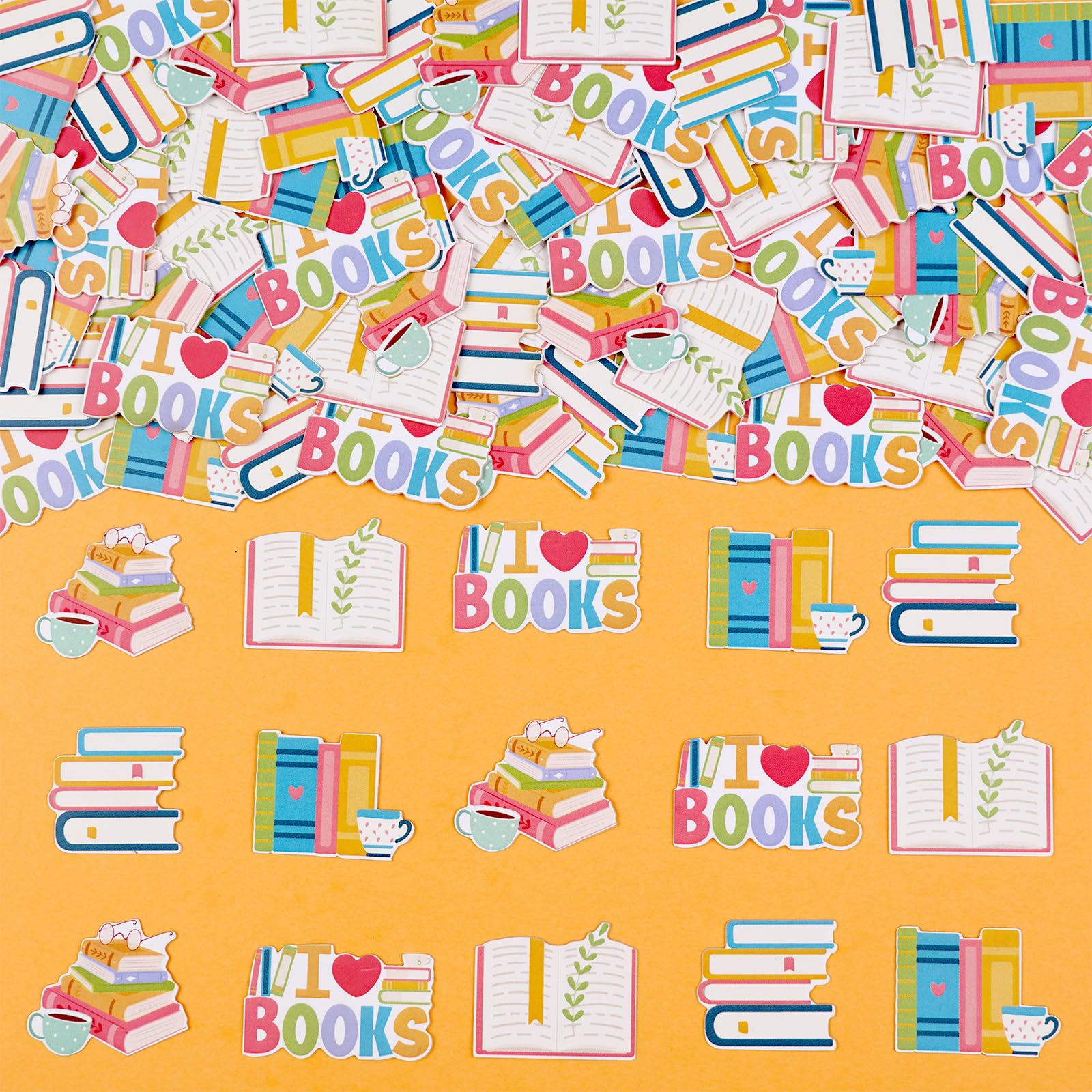 Amazon.com: JOYMEMO 200 Pieces Book Theme Confetti, Groovy Hippie Paper ...