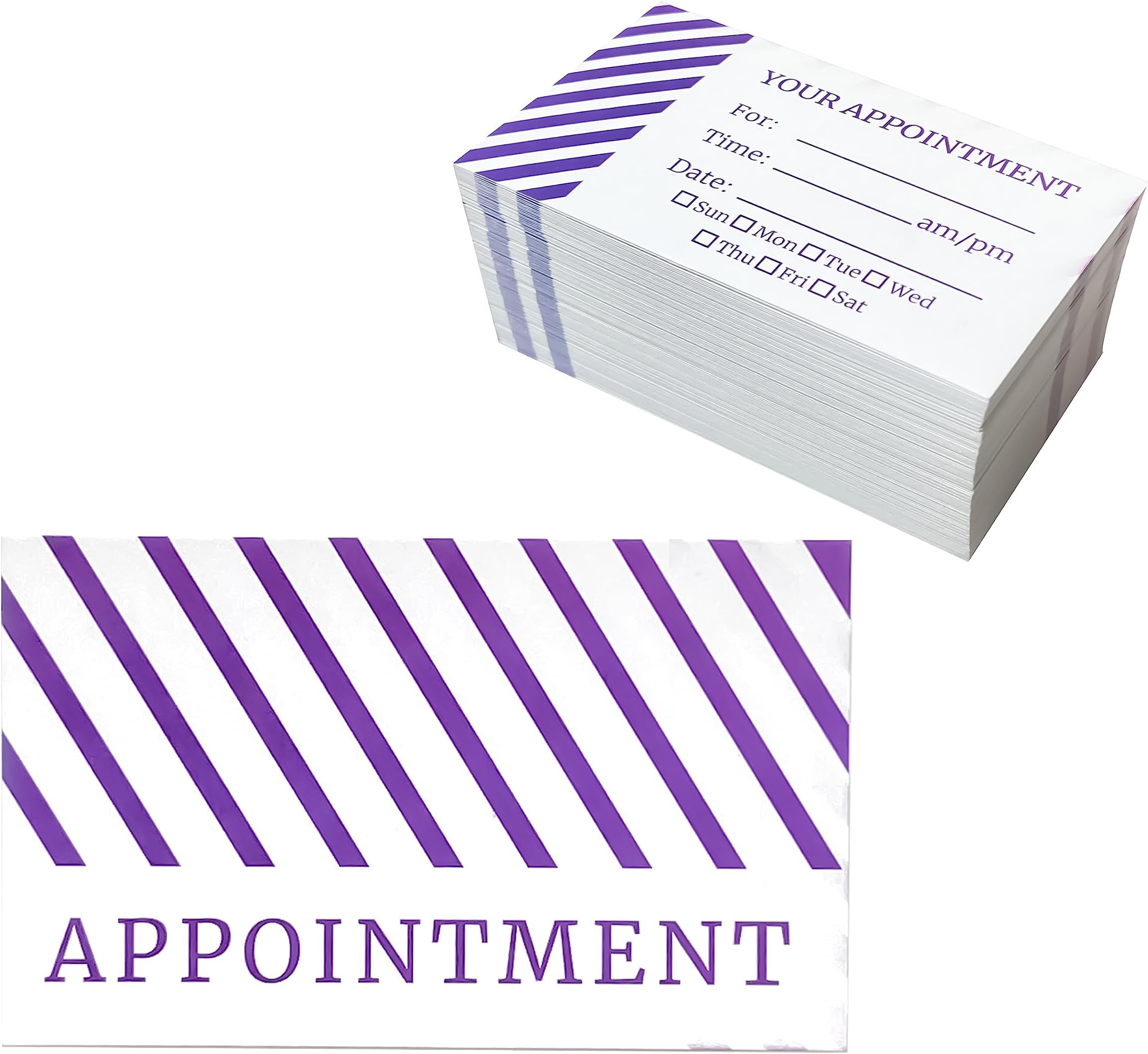 ITZAMNA Appointment Card 100 Purple Cute Design Client Appointment Card ...