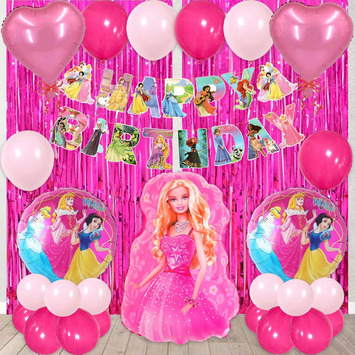 Princess Party Themes For Girls Pink Princess Banner, Princess Party