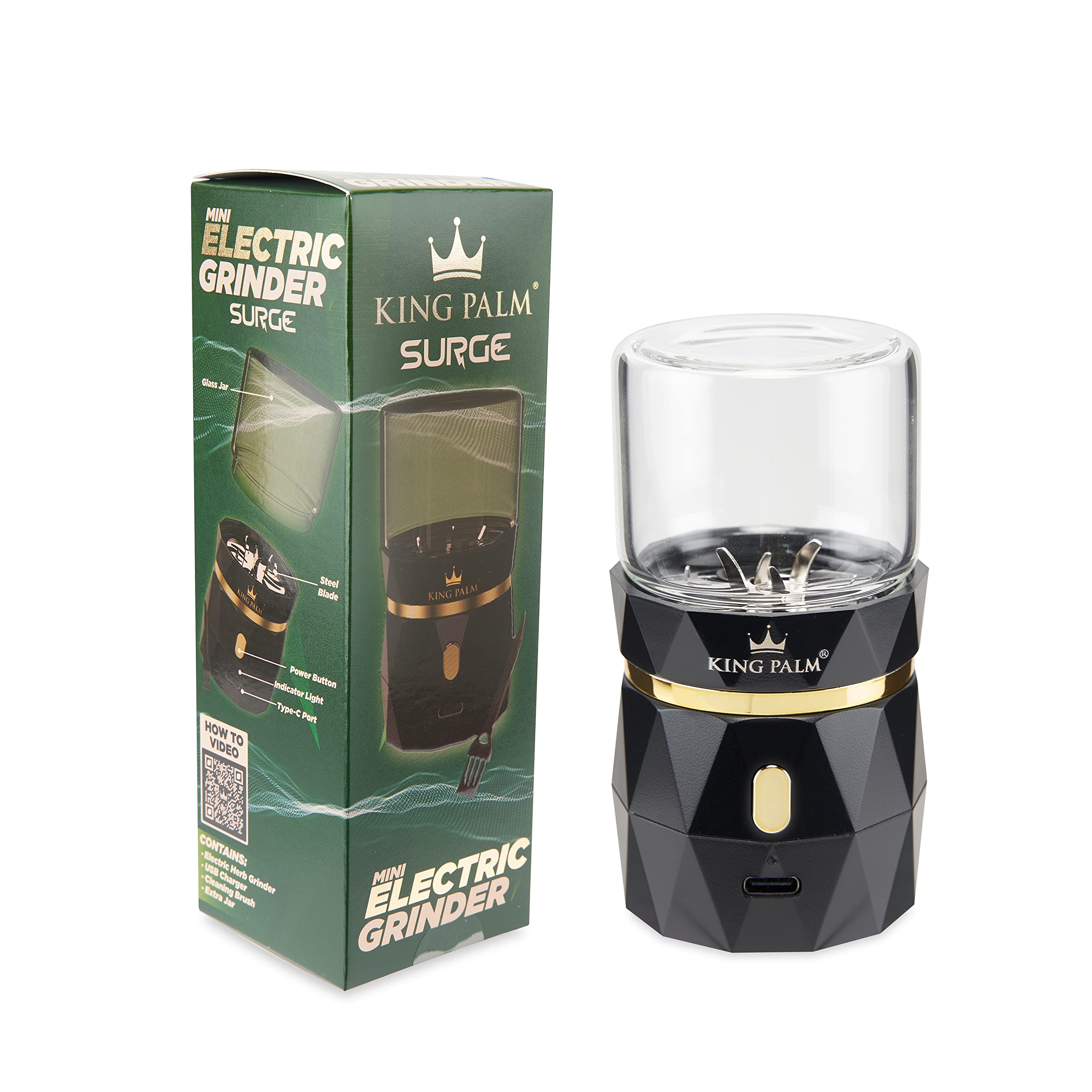 Amazon.com: King Palm Electric Spice Grinder - USB Rechargeable ...