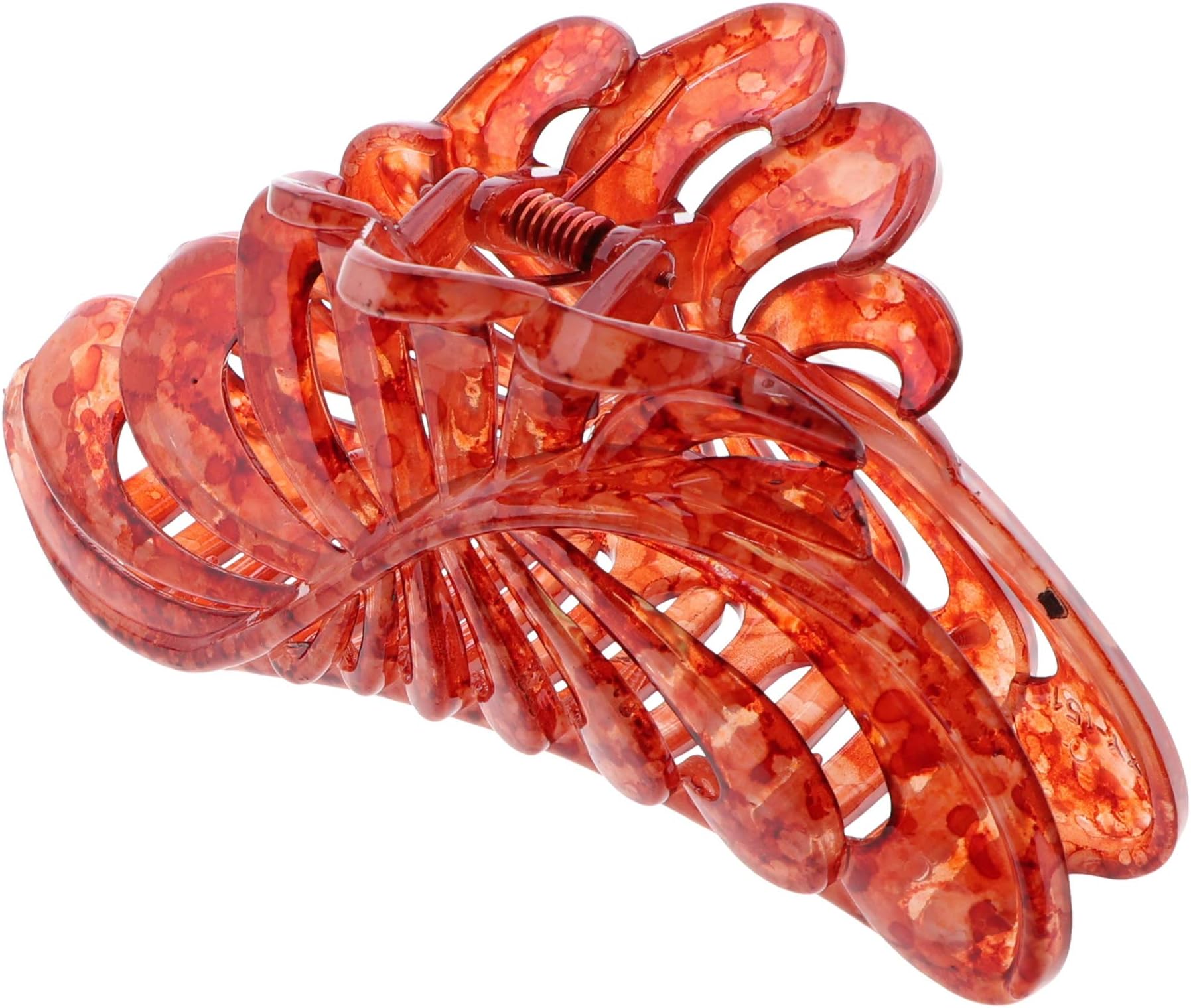 Amazon.com : 5 inch Large Jaw Clip Hair Claw with Leaf Design ...