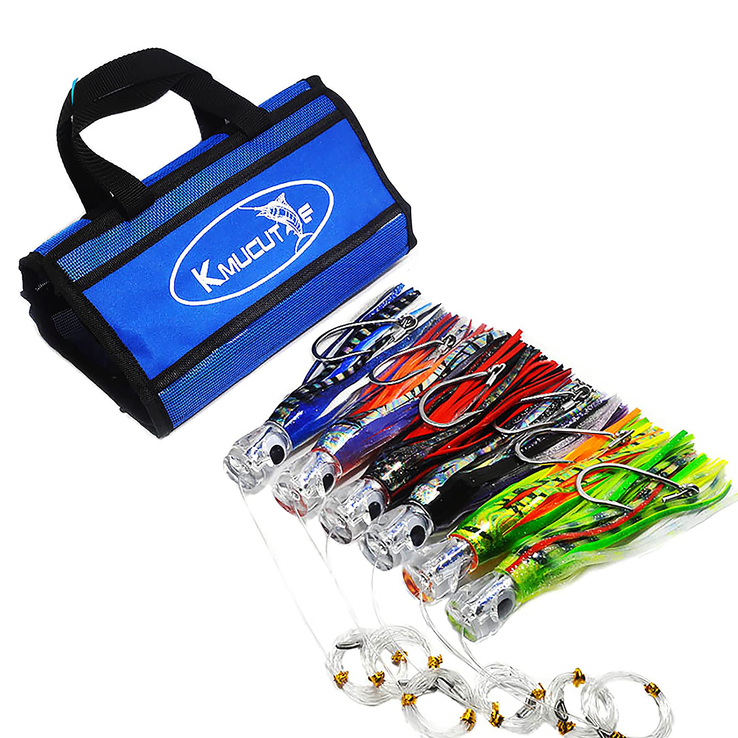 kmucutie Set of 6 pcs trolling Lure Marlin Tuna Dolphin Shark Big Game ...