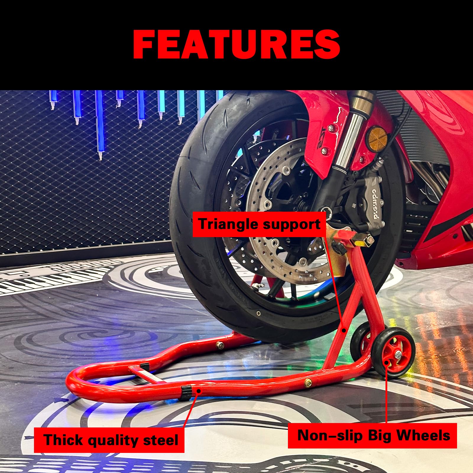 Snapklik.com : Motorcycle Stands Front And Rear, Front Rear Combo Stand ...