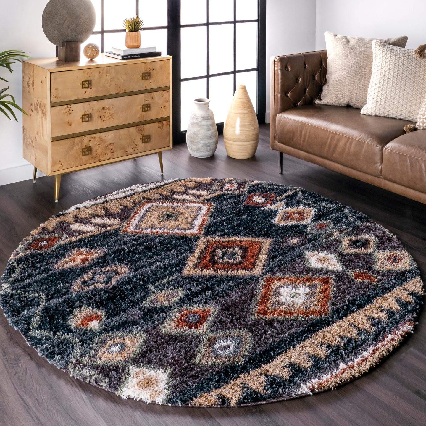 nuLOOM Rosemarie Southwestern Moroccan Shag Accent Rug, 2' x 3', Blue