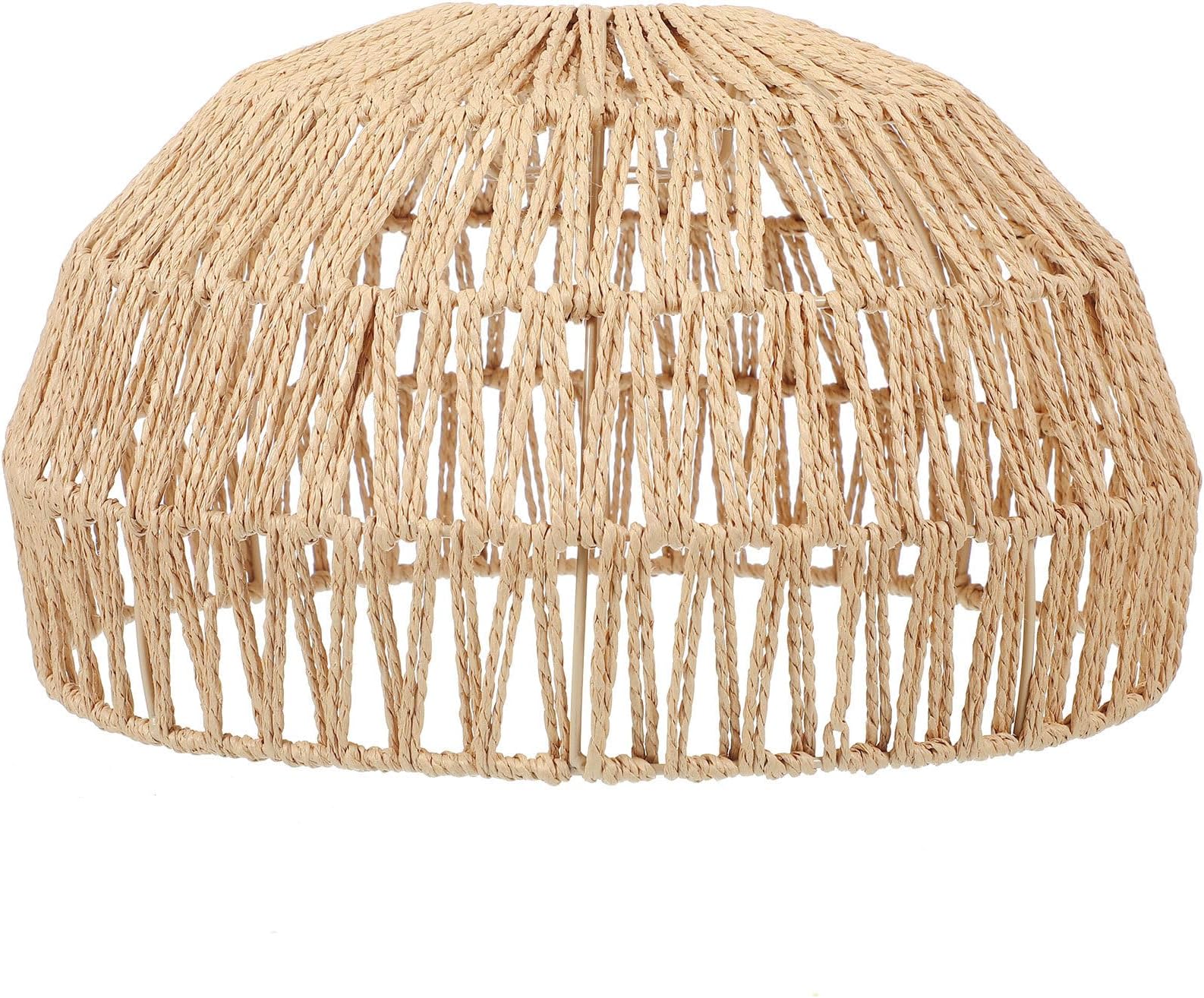 GANAZONO Wicker Lamp Shade Bamboo Woven Chandelier Lampshade Rattan ...