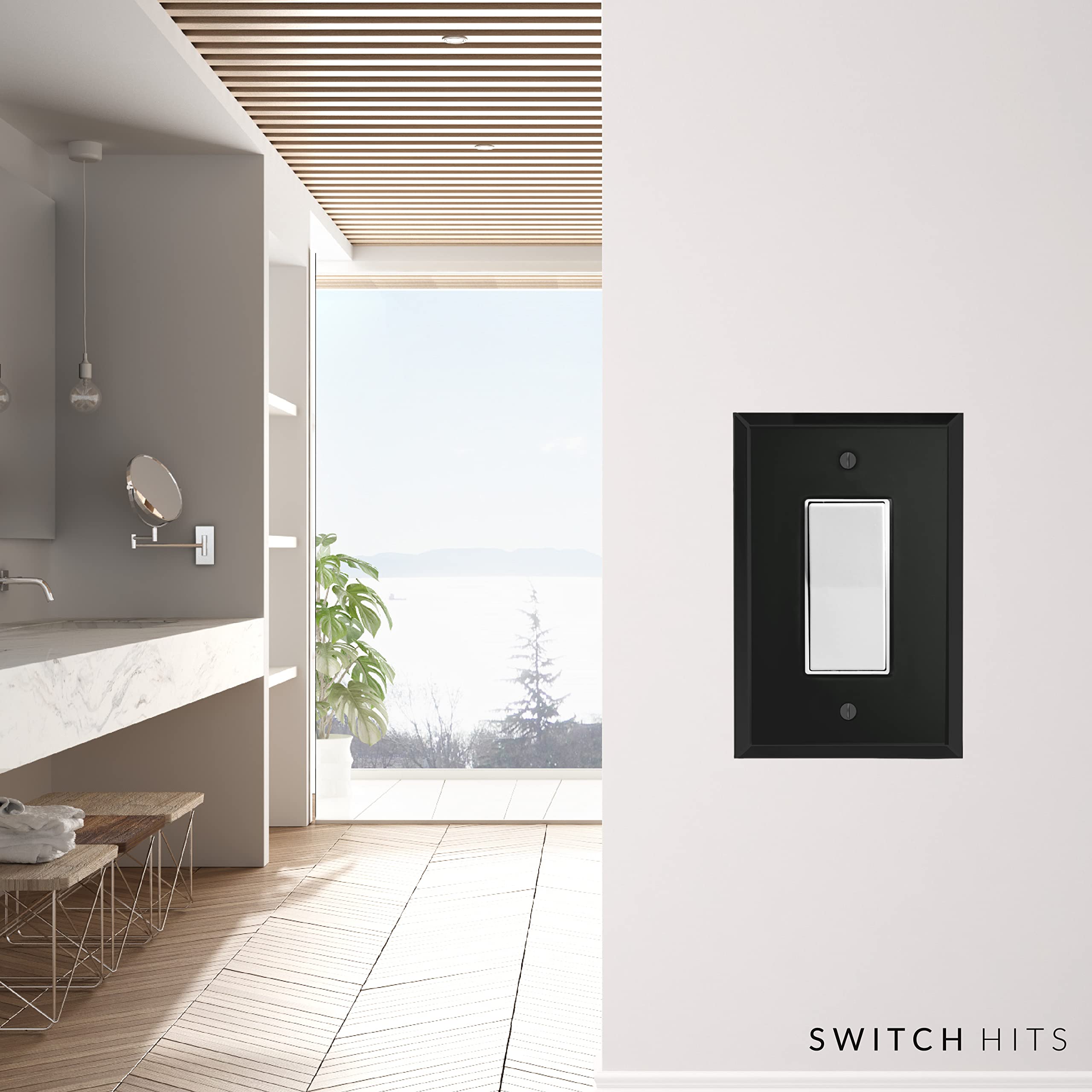 Mirrored Outlet Plates Switch Hits Sky Blue Glass Mirror Outlet Wall