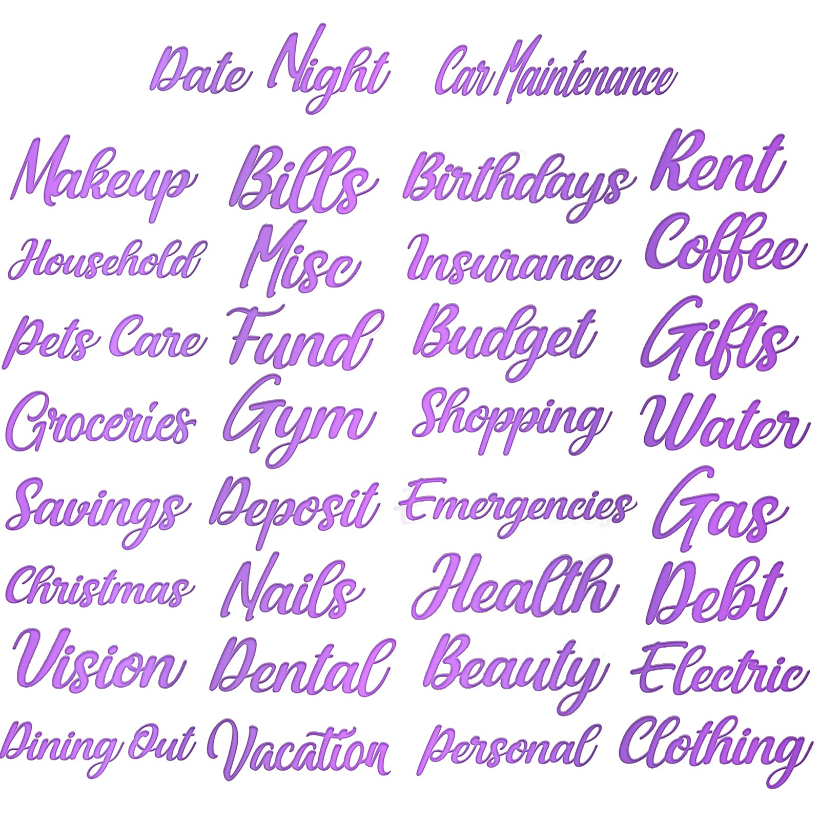 34 Pieces Cash Envelope Labels Stickers Budget Envelopes Labels Budget ...