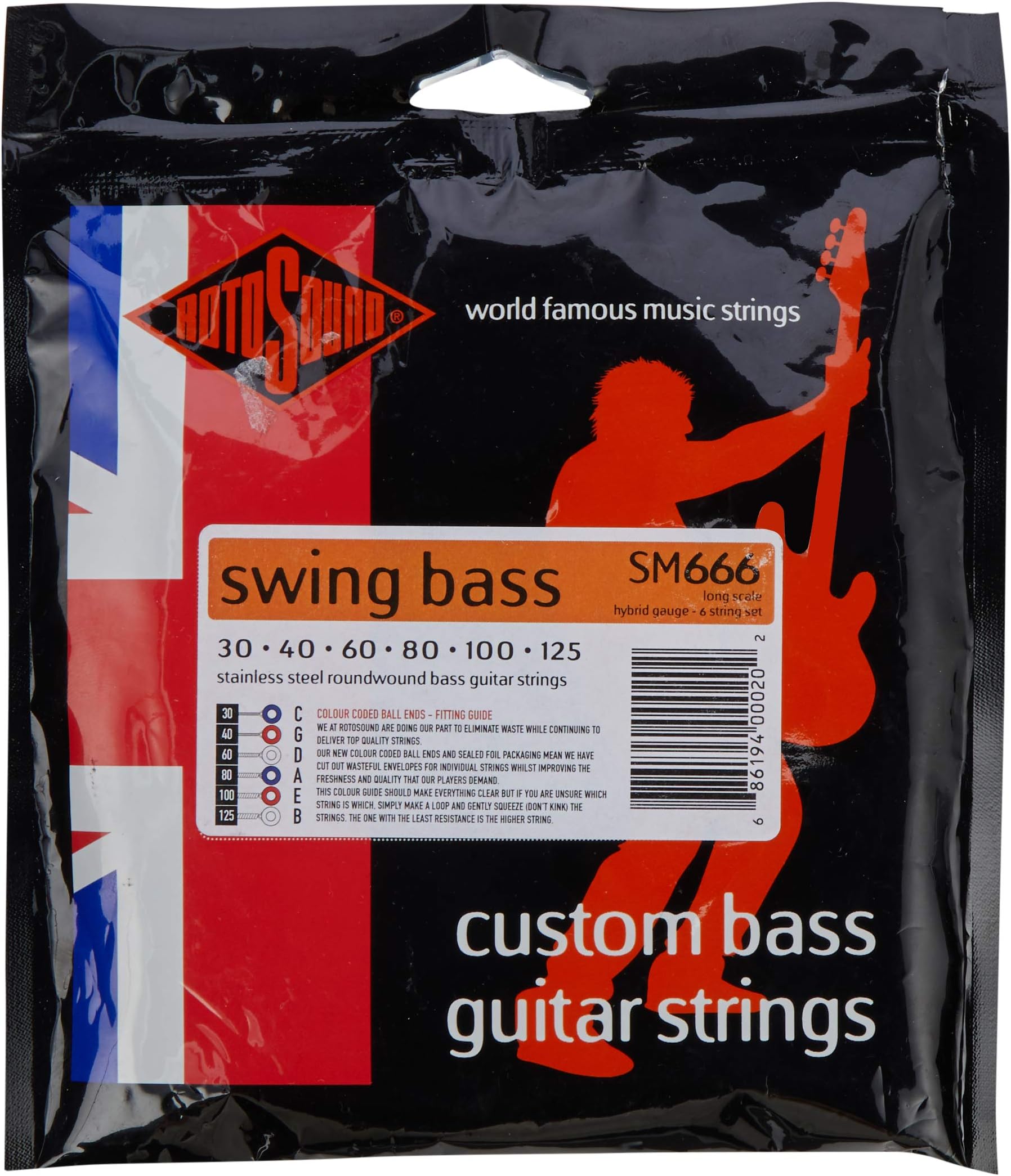 Amazon.com: Rotosound SM66 Swing Bass 66 Stainless Steel Hybrid Bass ...