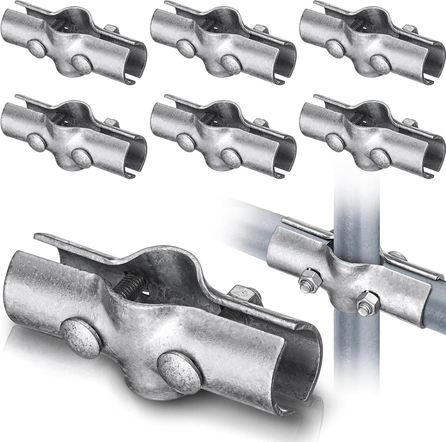 Amazon.com: MorningRo 6 Pack 1-5/8" Line Rail Clamp for Chain Link ...
