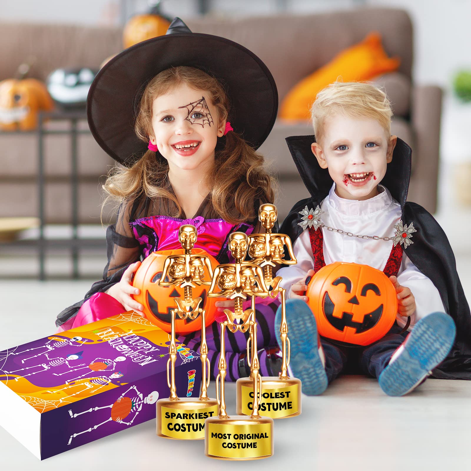 Snapklik.com : 6 Halloween Best Costume Skeleton Trophy, Halloween ...