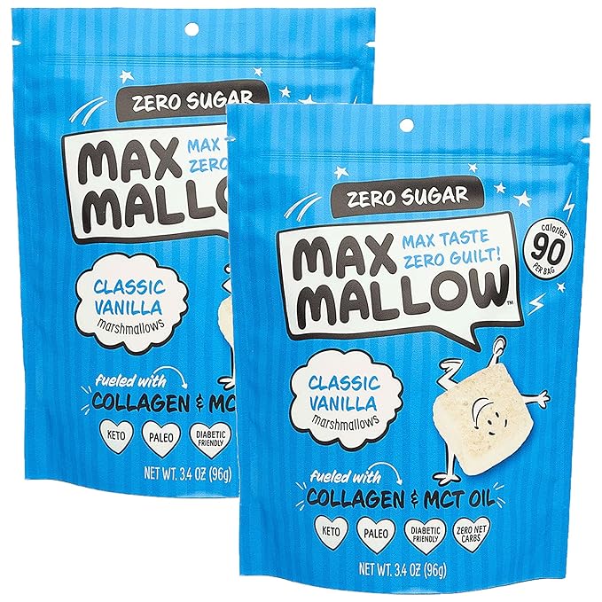 Amazon.com : Max Mallow Sugar Free Marshmallows - Keto Friendly ...