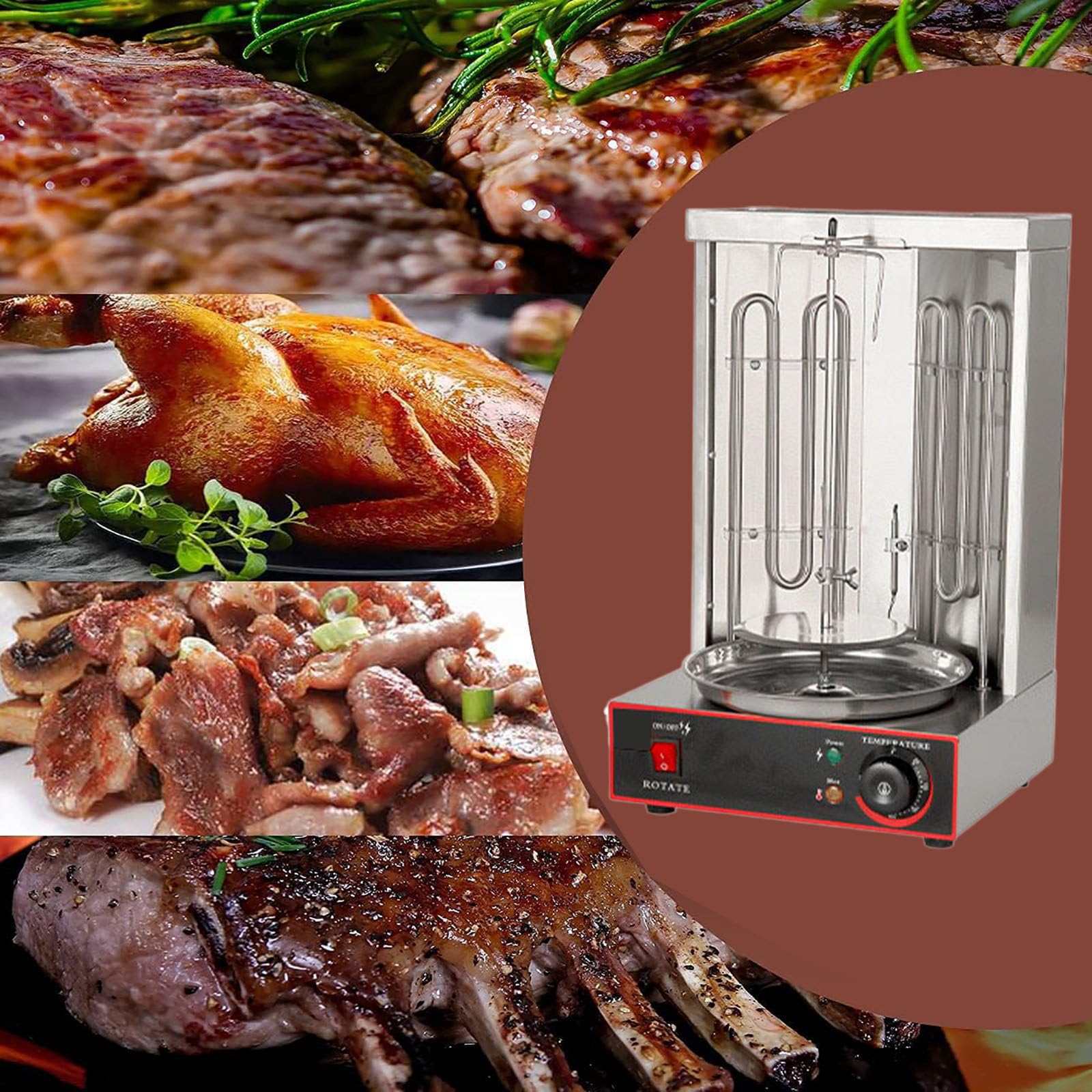 Electric Vertical Rotating Shawarma Grill Machine Electric Shawarma ...