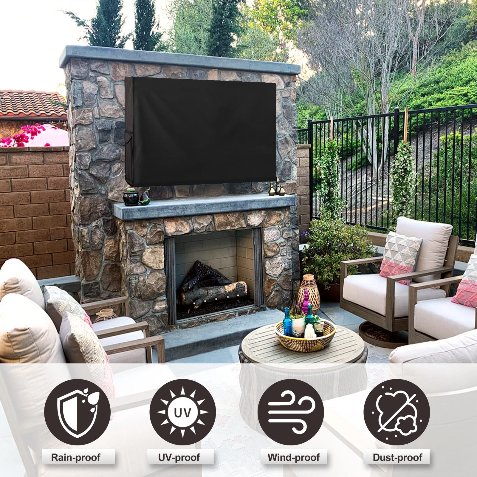 Waterproof Weatherproof Outdoor TV Cover 46"-48" for Outside, TV Covers ...