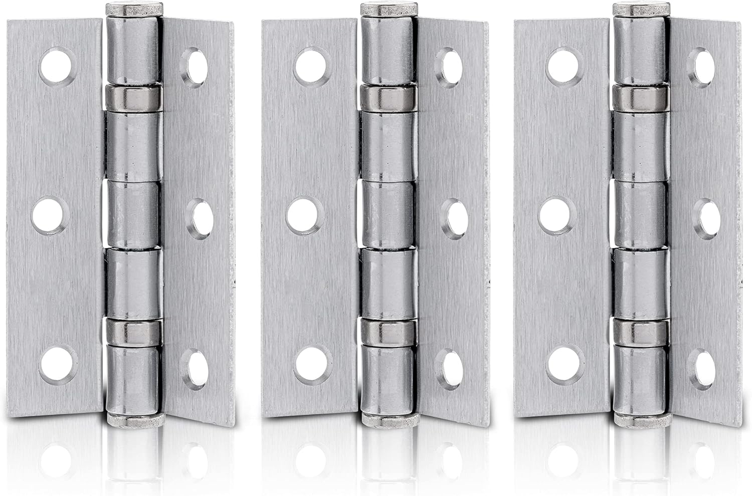 XFORT 3 Inch (75mm) Steel Fire Rated Internal Door Hinges, Satin Chrome ...