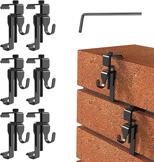 6Pcs Stainless Steel Brick Hooks, Brick Clips, No-Drill brick Hangers ...