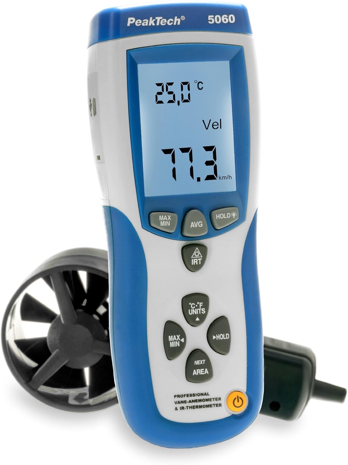 PeakTech P 5060 Impeller Anemometer And IR Thermometer 50 500 C peaktech-p-5060-impeller-anemometer-and-ir-thermometer-50-500-c