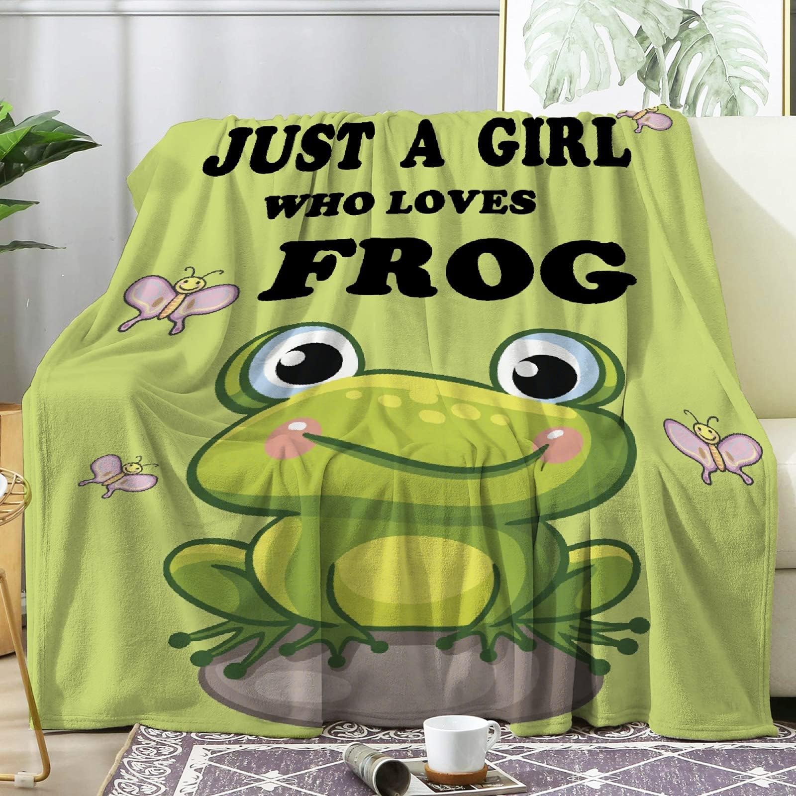 Amazon.com: Frog Blanket for Womens Mens Kids, Cute Frogs Stuff Decor ...