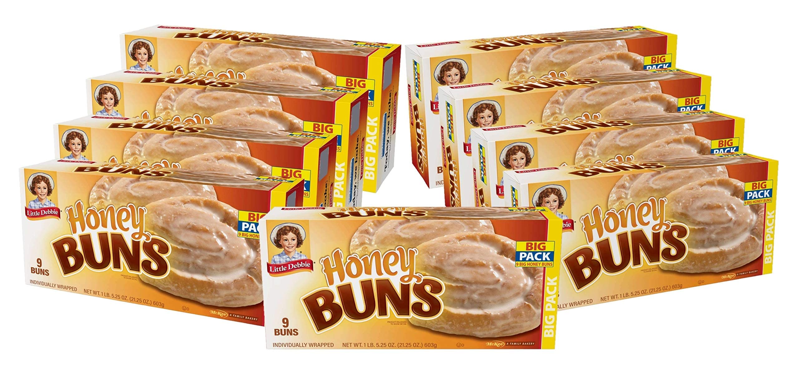 Buy Little Debbie Honey Bun Big Packs Boxes, 81 Individually Wrapped ...