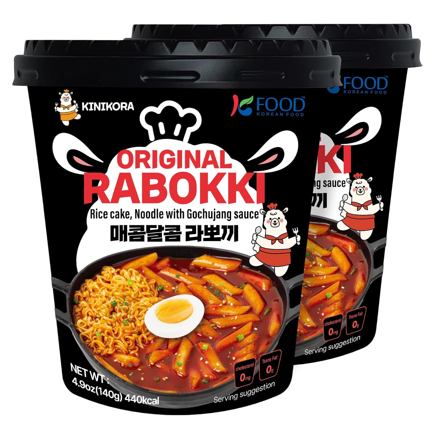 Amazon.com: KINIKORA Premium Instant Rabokki Cup - Swicy Flavor, 2 Cups ...