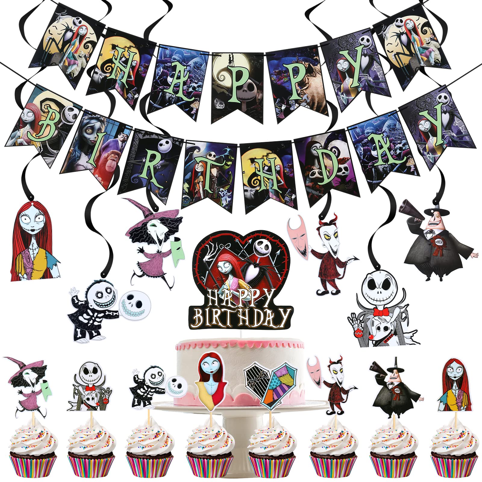 Buy Nightmare Before Christmas Birthday Decorations- Jack Skellington ...