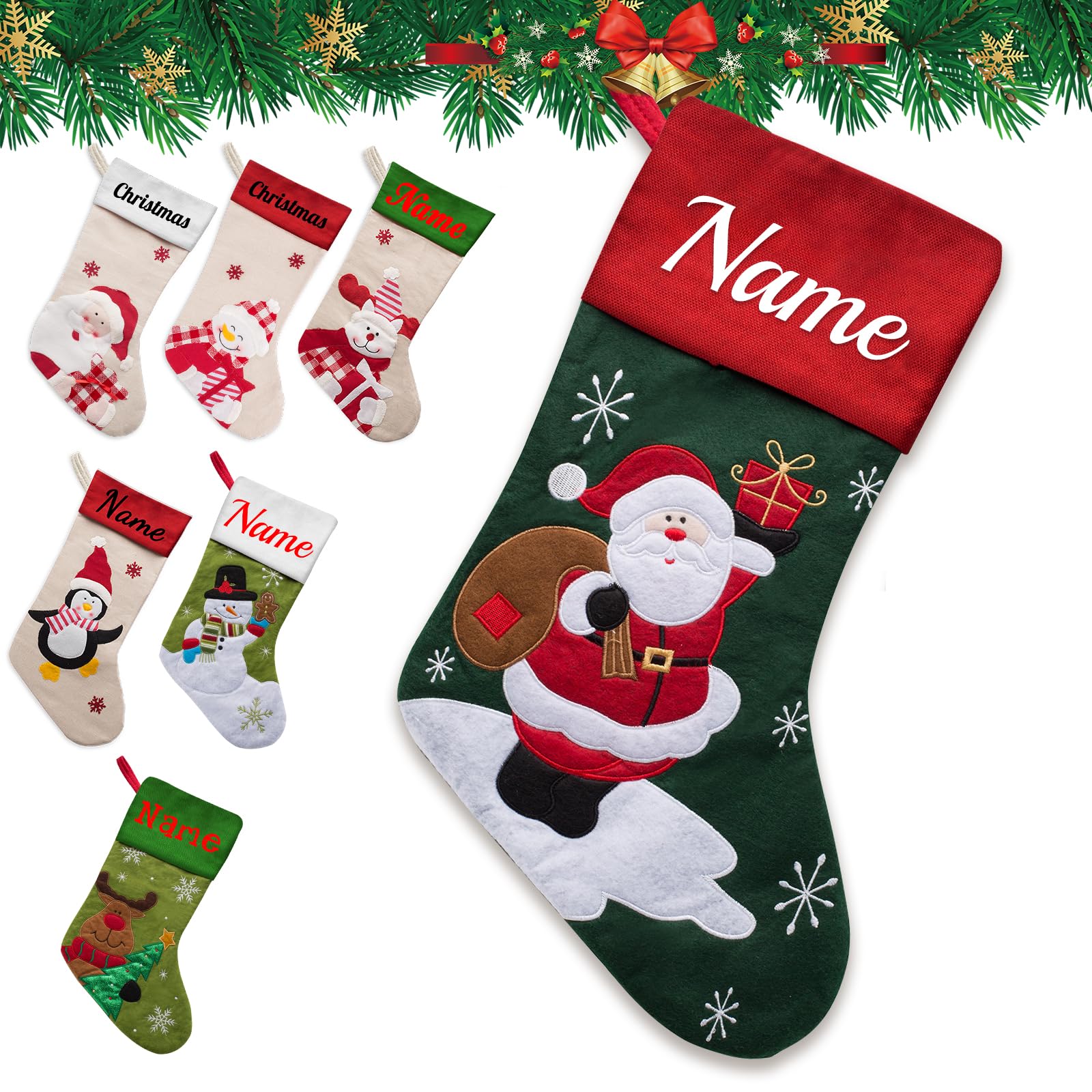Amazon.com: Westpearl Christmas Stockings Personalized Set of 1 Custom ...