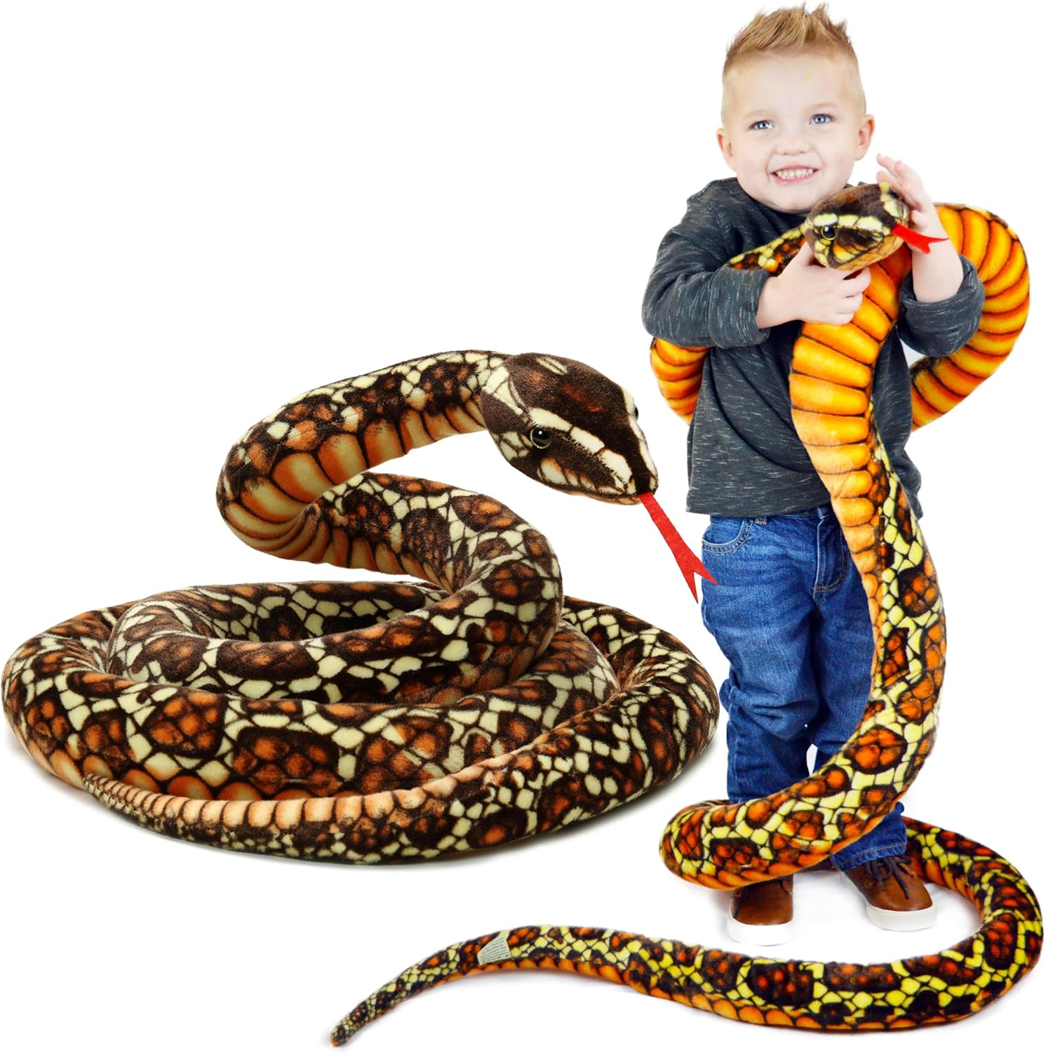 Amazon.com: TigerHart Bernard The Brown Python - 9 5 Foot Long Stuffed ...