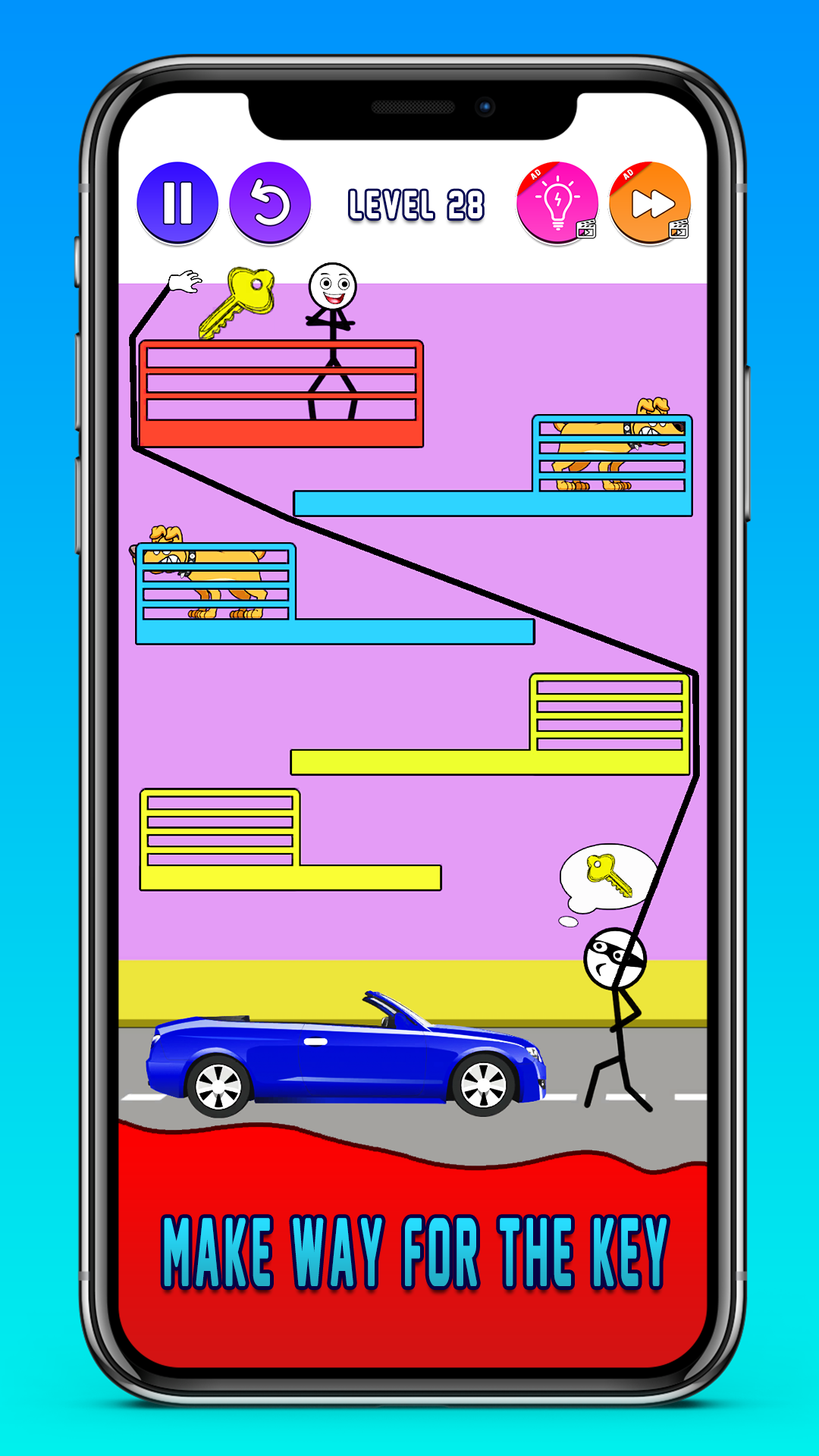 Stickman Heist: Solve Thief Puzzle & Robbery Escape Challenge 3D Game ...