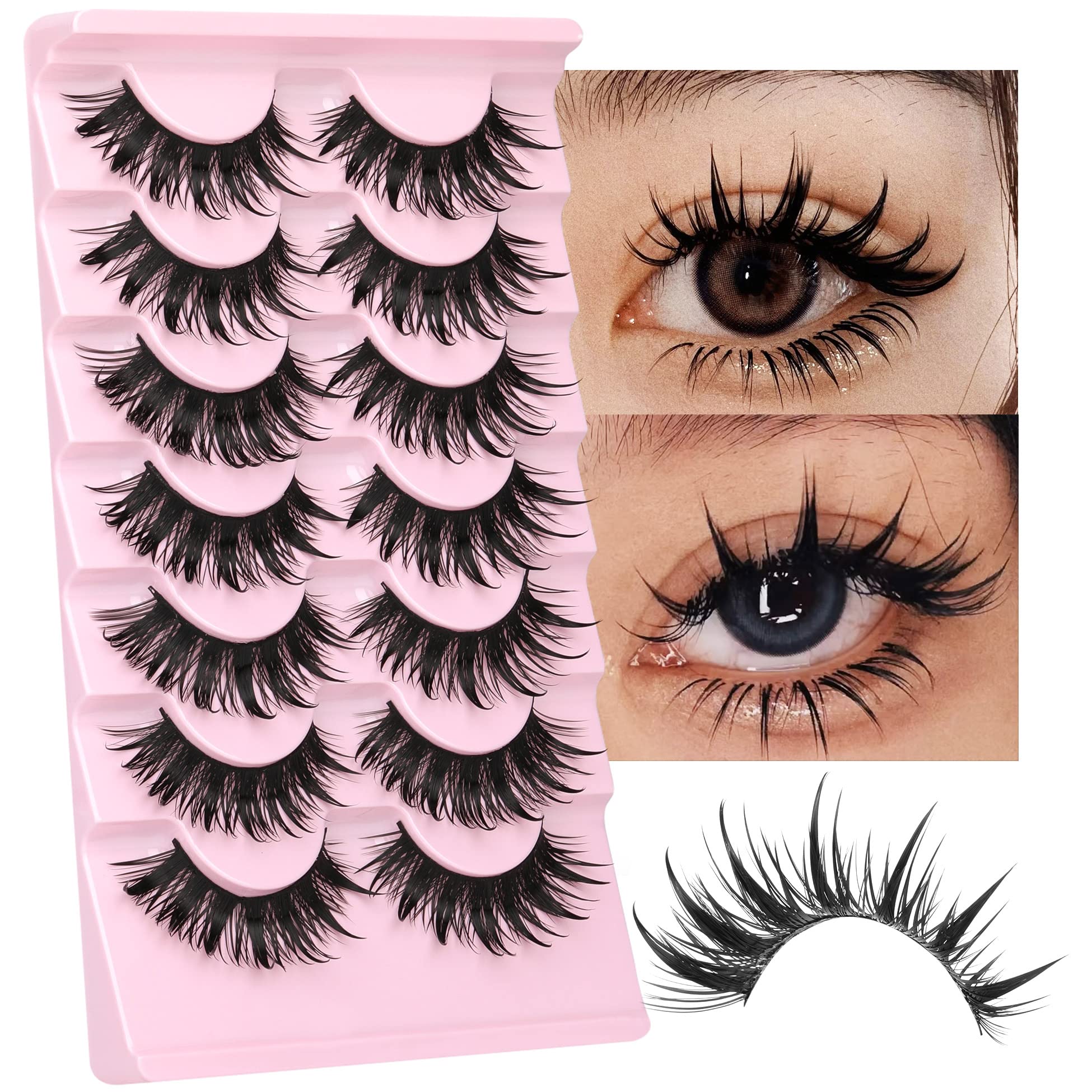 Manga Lashes Wet Look Lashes Fluffy Spiky Mink Lashes Dramatic Doll ...