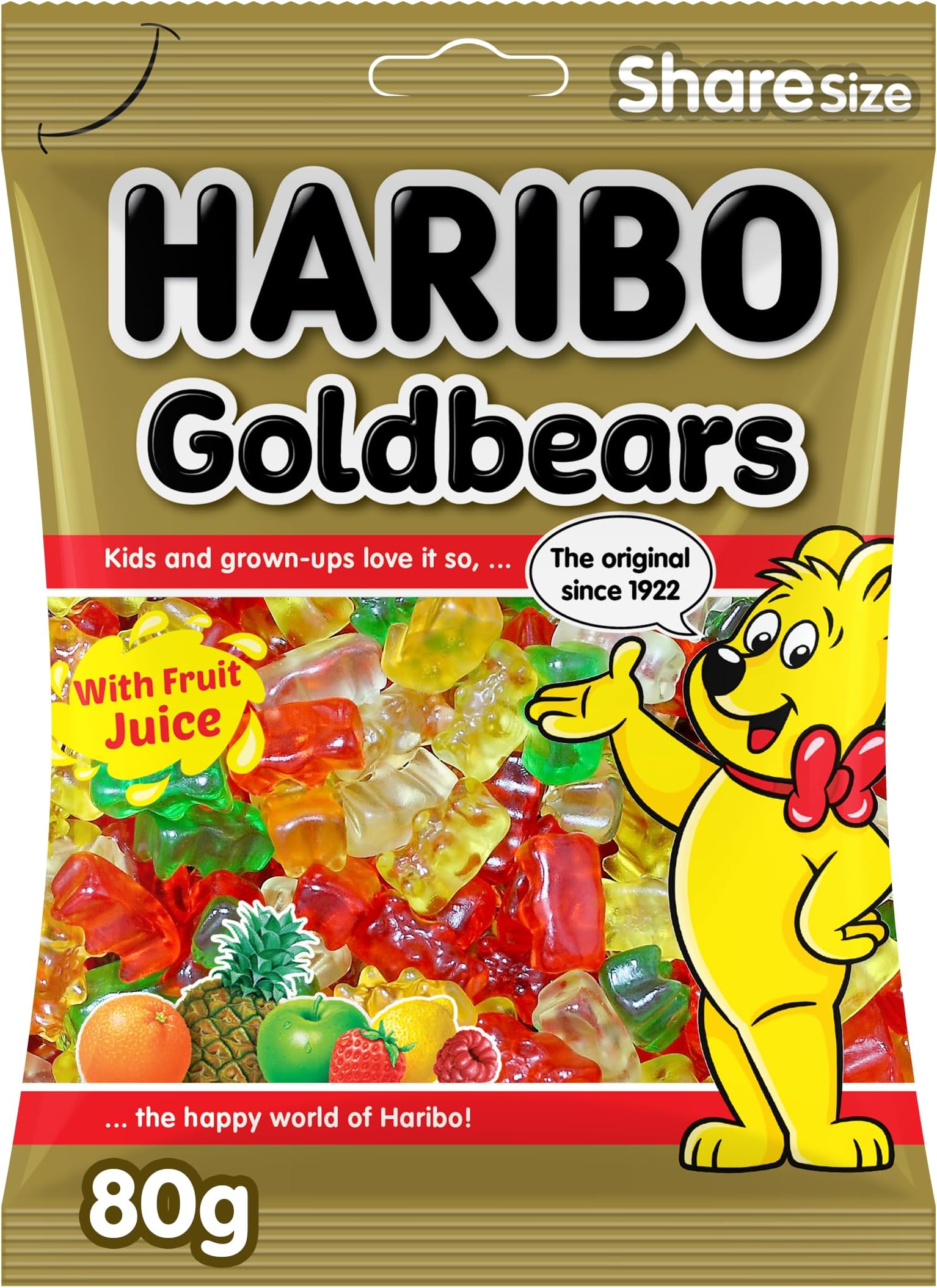Amazon.com : HARIBO Gummi Candy, Sweet & Sour Goldbears, Gummy Bears ...