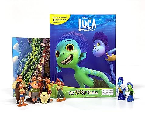 Disney / Pixar Luca My Busy Books - Storybook, 10 figurines, playmat ...