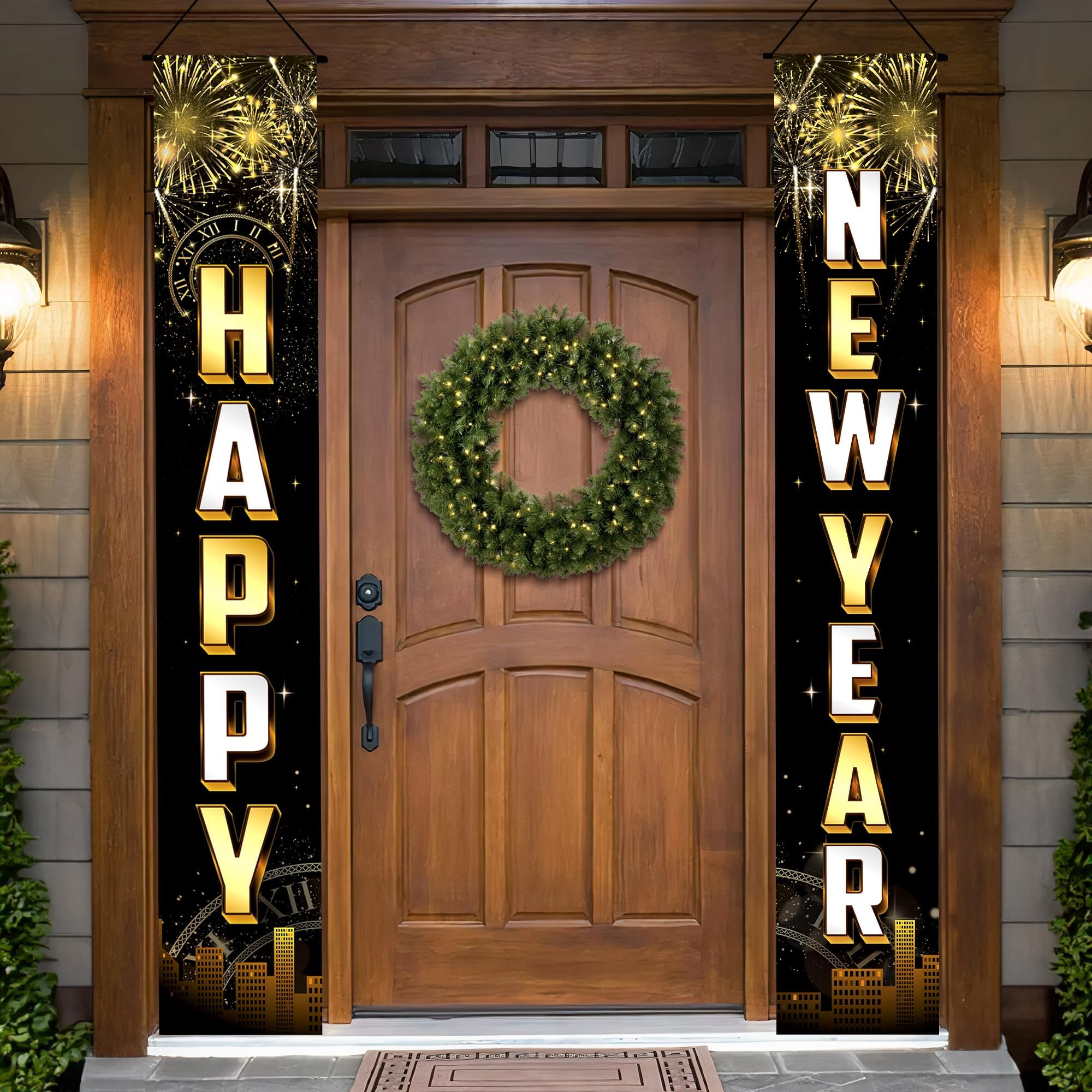 Amazon.com: KatchOn, Happy New Year Door Banner - 72x12 Inch | Happy ...