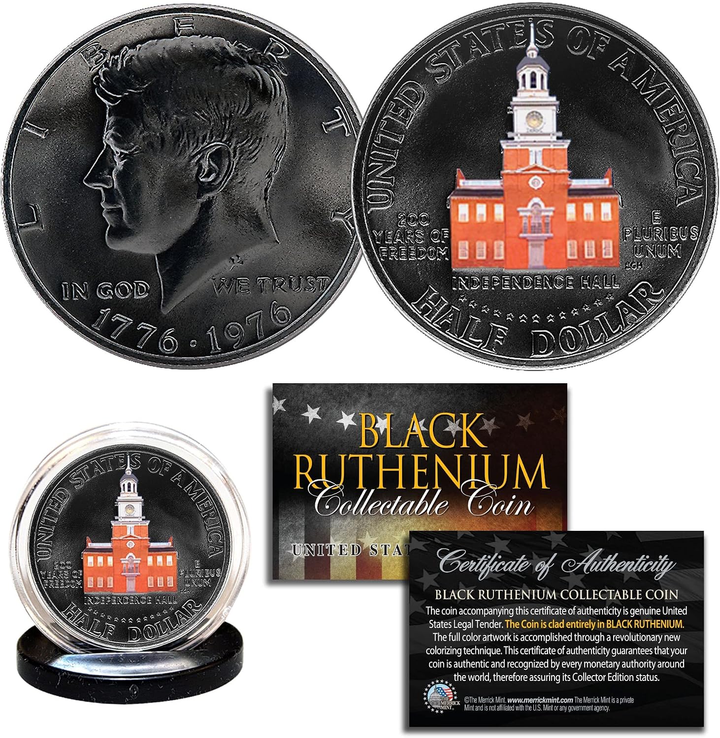 Amazon.com: Merrick Mint Dual Black Ruthenium & Colorized 1976 ...