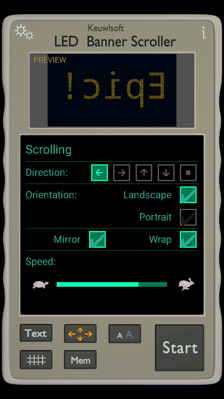 Aplicación LED Banner Scroller en Amazon Appstore