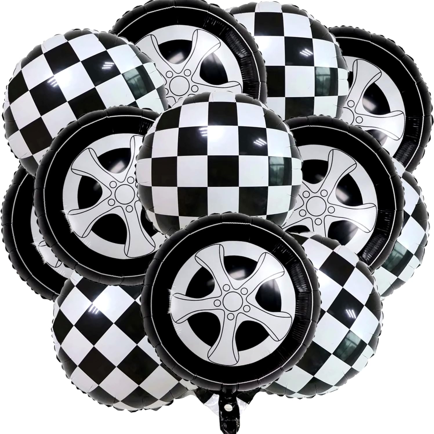 Amazon.com: 12 PCS Race Car Balloons – Wheel Tire Race Car Birthday ...