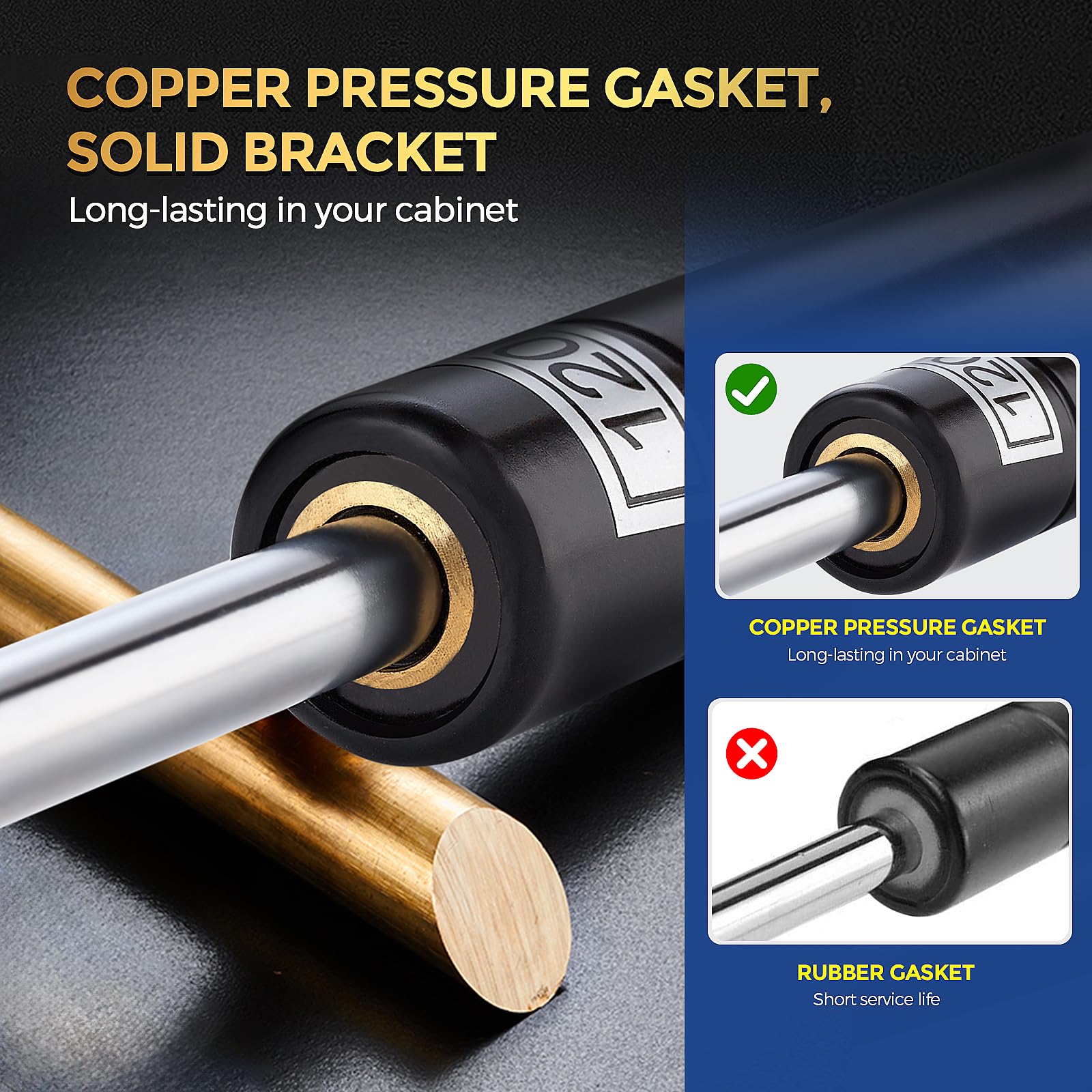 Snapklik.com : 4 PCS Gas Struts For Cabinet - 10 Inch Lift Supports ...