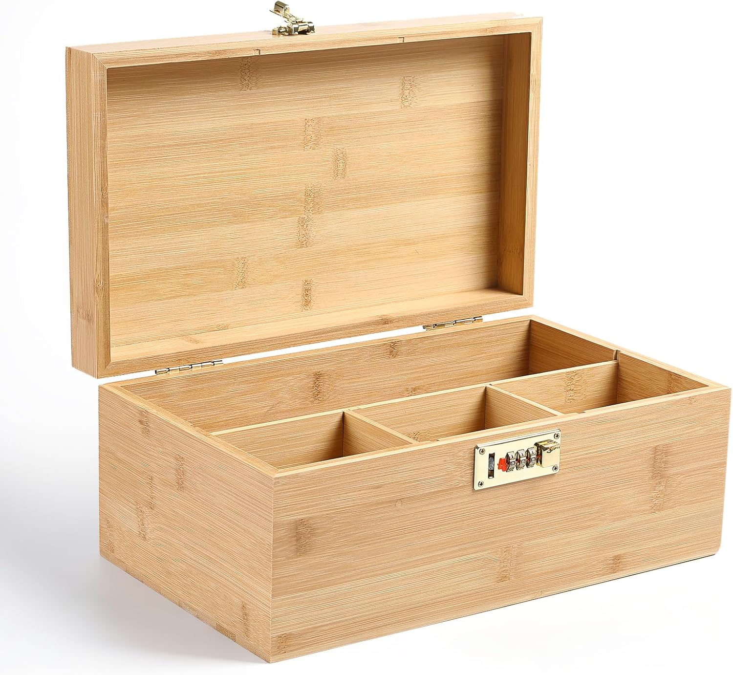 Amazon.com: Bamboo Storgae Box, 13.8" x 8" x 6" Extra Large Wooden ...